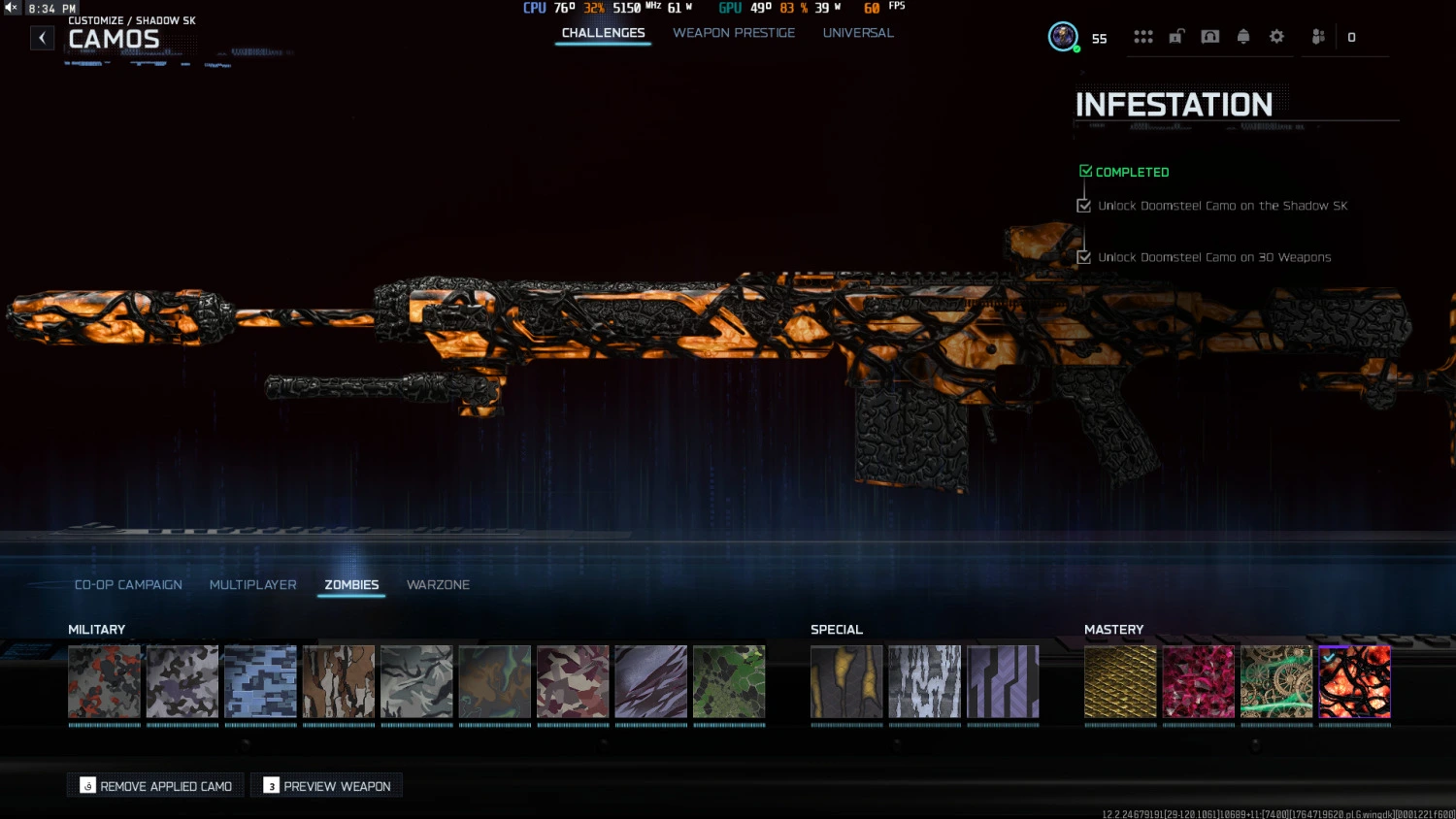 Vásárolj Black Ops 7 & Level 55 & Prestige 6 Ready & 30 infestation ...