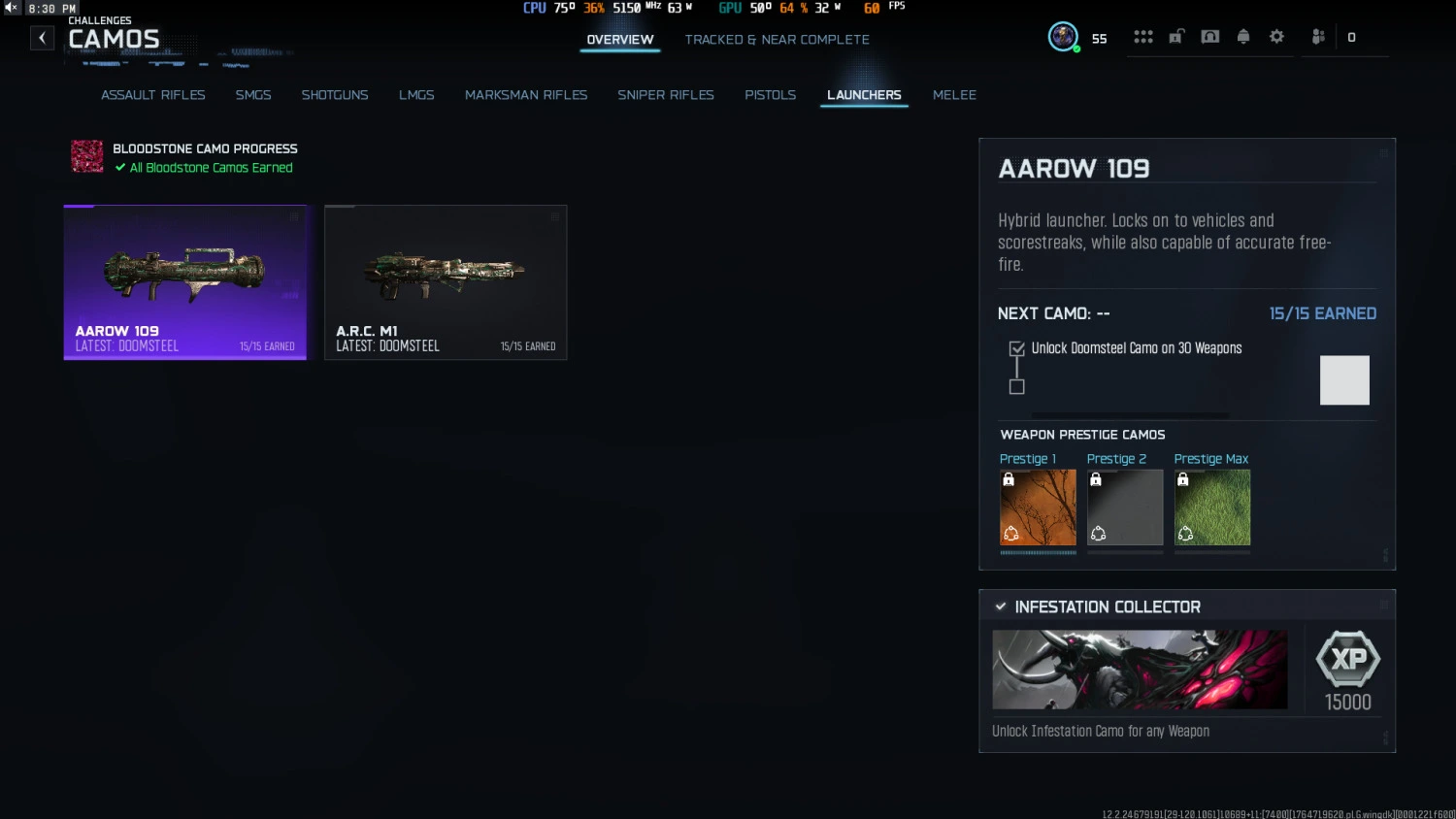 Køb Black Ops 7 & Level 55 & Prestige 6 Ready & 30 infestation camo ...