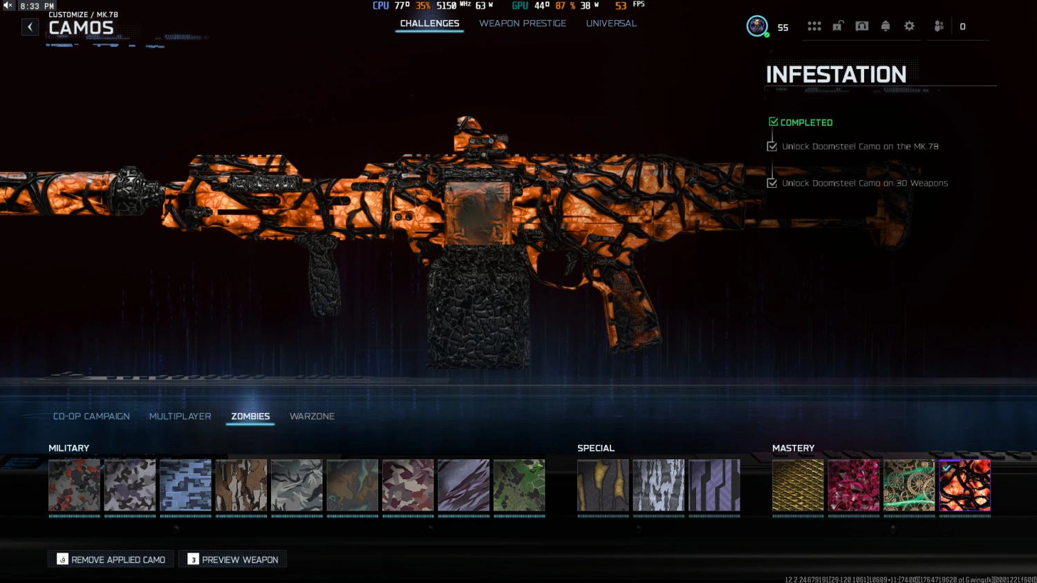 Vásárolj Black Ops 7 & Level 55 & Prestige 6 Ready & 30 infestation ...