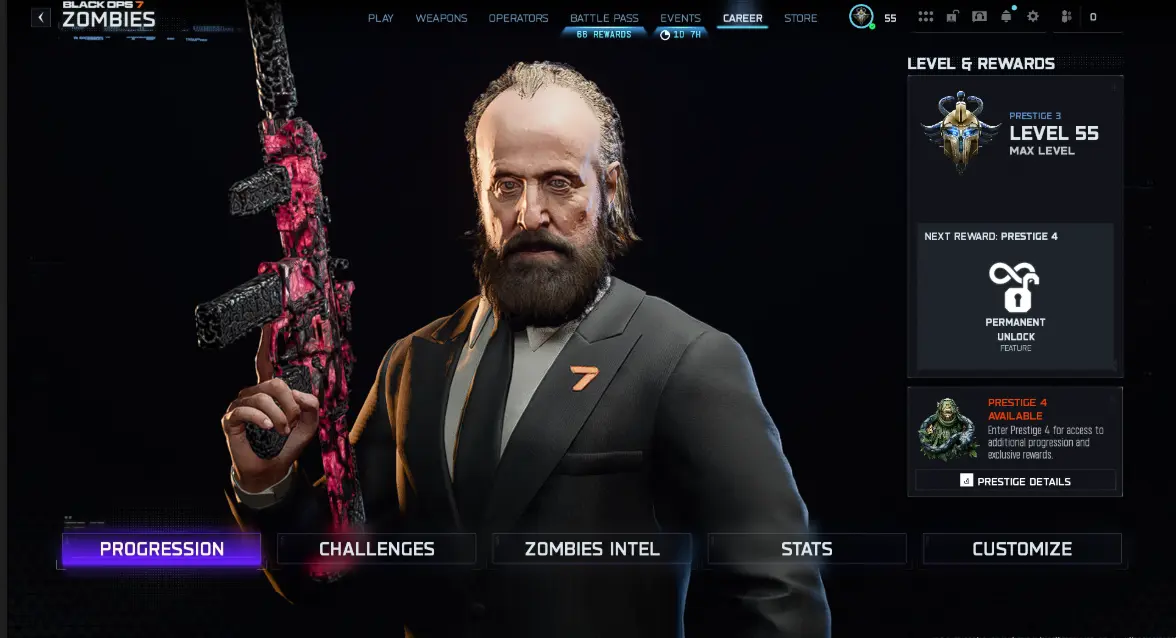 Buy BO7 🔥 30 singularity + 30 infestation camos UNLOCKED ⚡ lvl 55 pristige3🔥 can be linked to ...