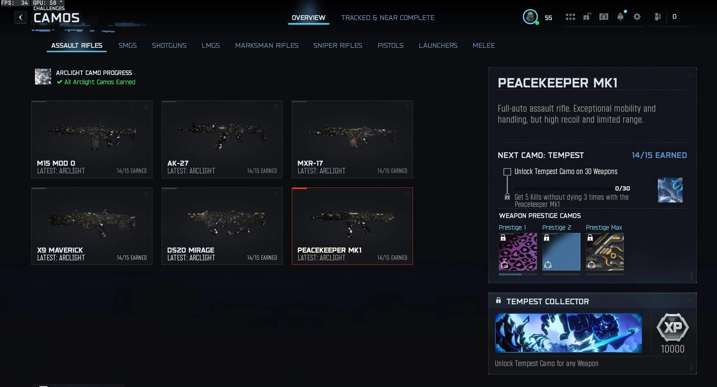 Koop WZ & BO7 Acc ⸱ M15 MOD 0 + 5 AR guns Arclight camo ⸱ Linkable to ...