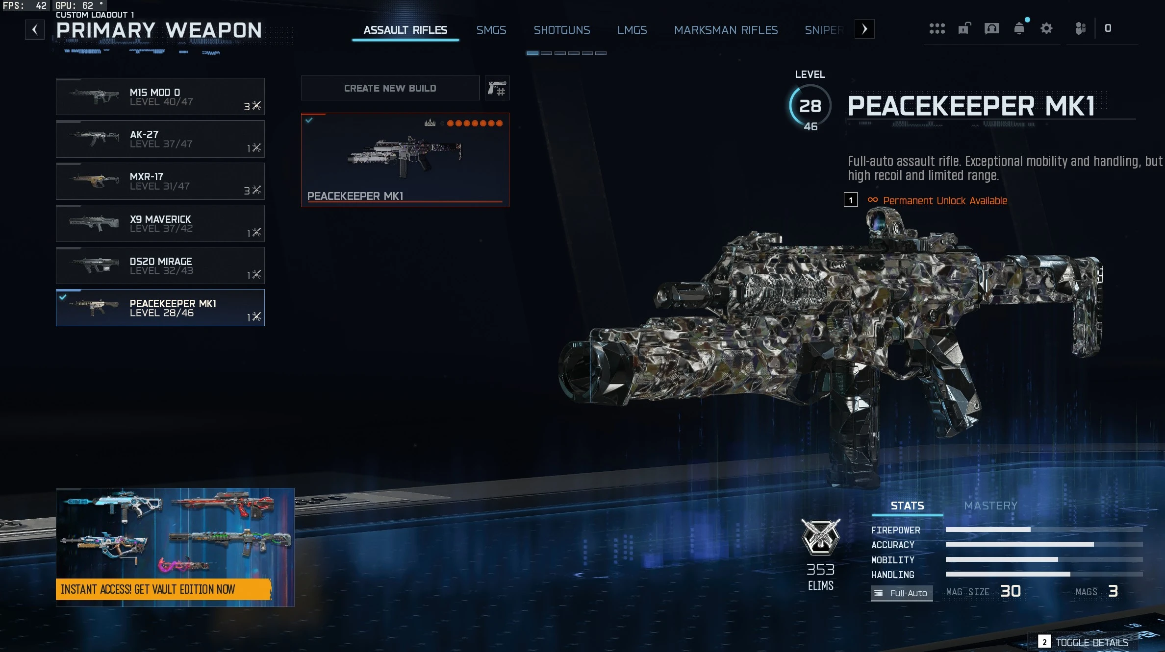 Koop WZ & BO7 Acc ⸱ M15 MOD 0 + 5 AR guns Arclight camo ⸱ Linkable to ...