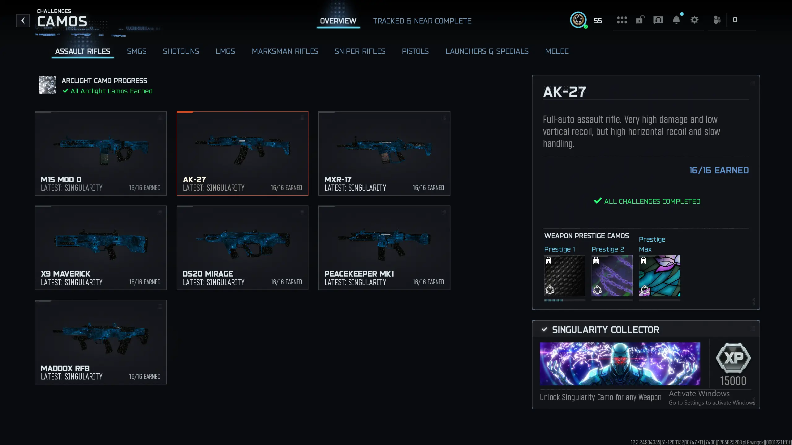 Buy 🎮 BO7/WZ Account | 🌌 Singularity x30 | 🎨 450+ Camos | 📈 Level 55 ...