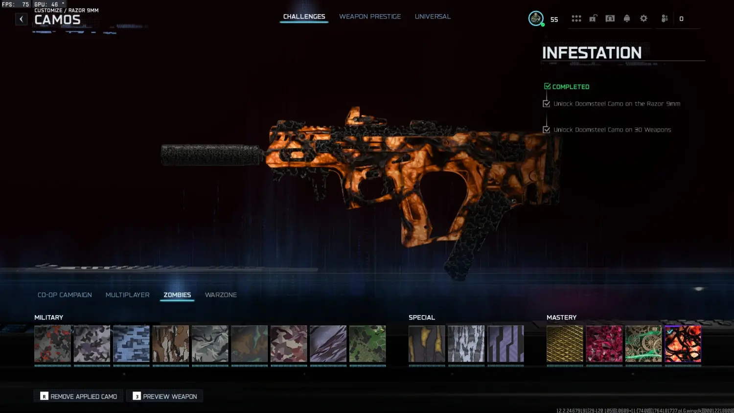 Buy 💎 Black Ops 7 | 30 Infestation Camo | Level 55 | Legit Unlock 💎 for ...