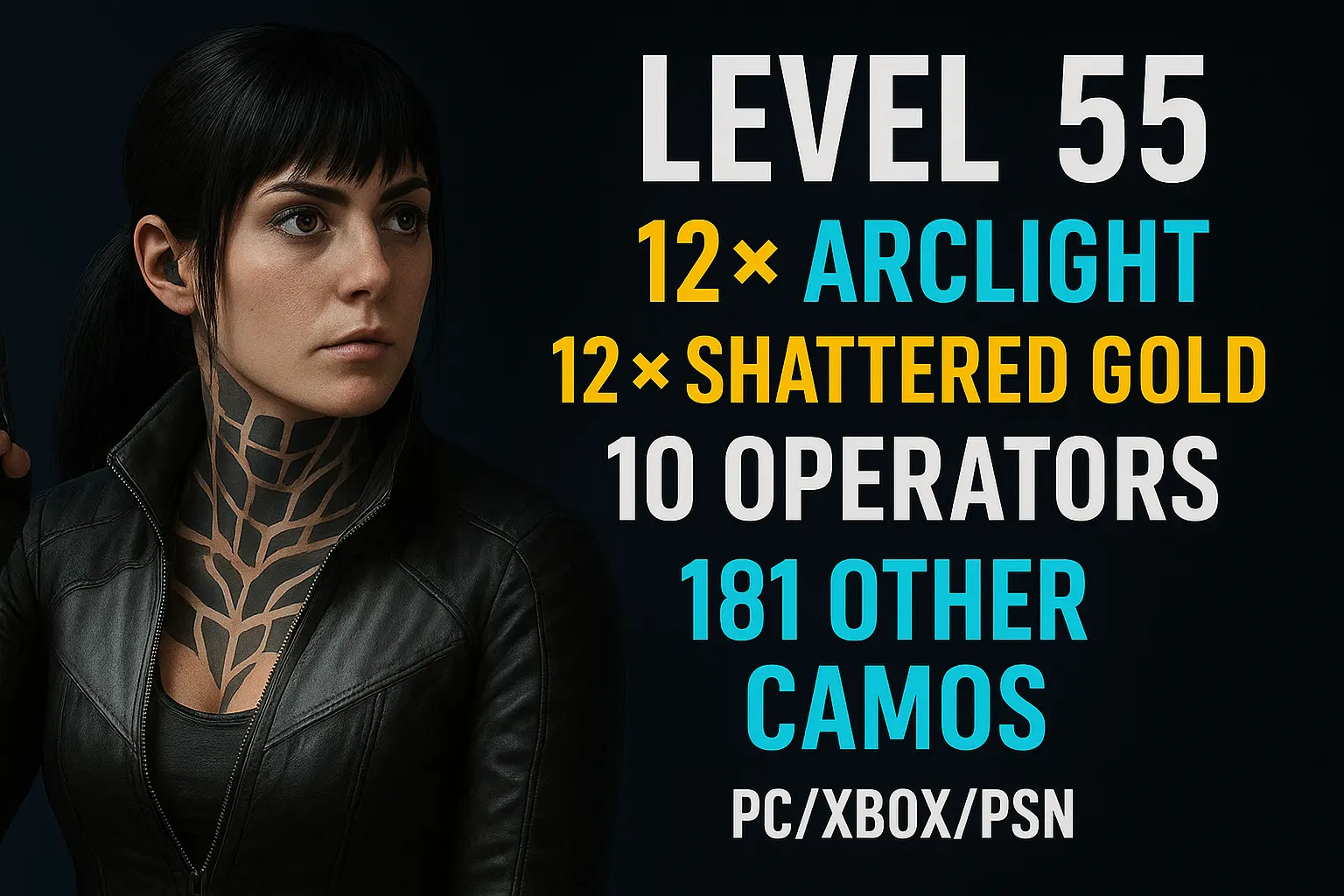 Buy 🧿💥 Level 55 ⎮ BO7 / WZ Account ⎮ 🎯 12 Arclight ⎮ 🖌️ 181 Camos ⎮ 🥇 ...