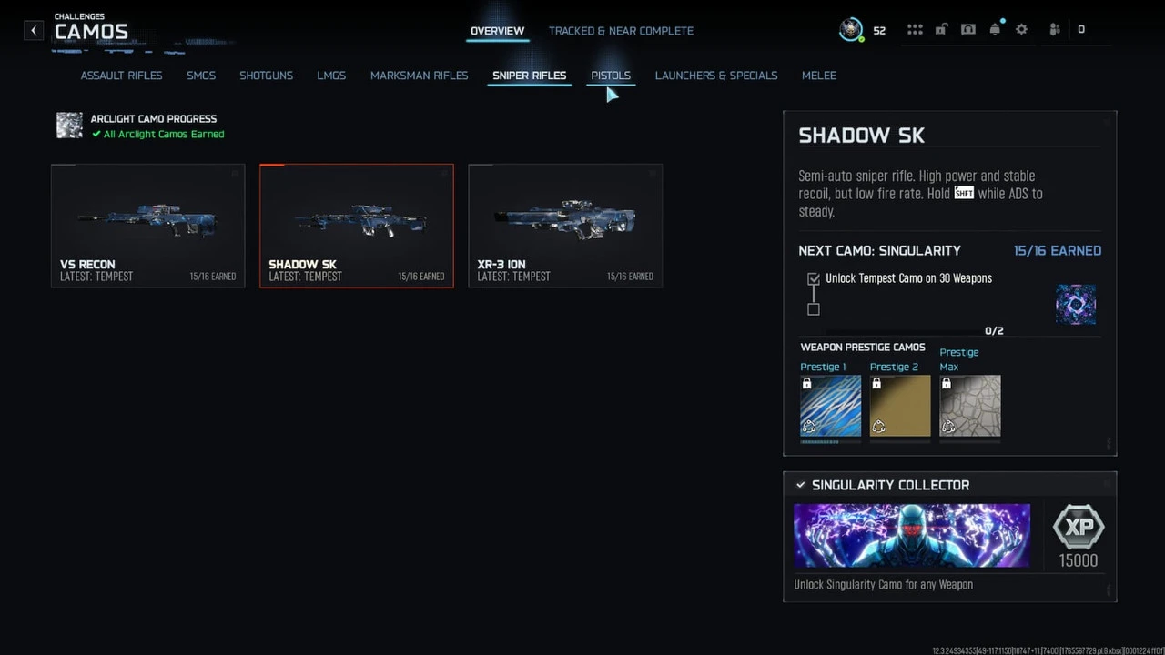 Kup ⚡ BO7 ⚡ Singularity + Genesis 🌌 Prestige 6 LVL 52 🧨 900 Camos ...