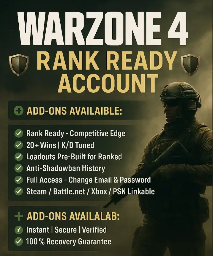 Buy ️ Warzone 4 | 🔫 3 Guns Maxed | 🥇 Prestige 1 Ready | 📢 Top 20 ...