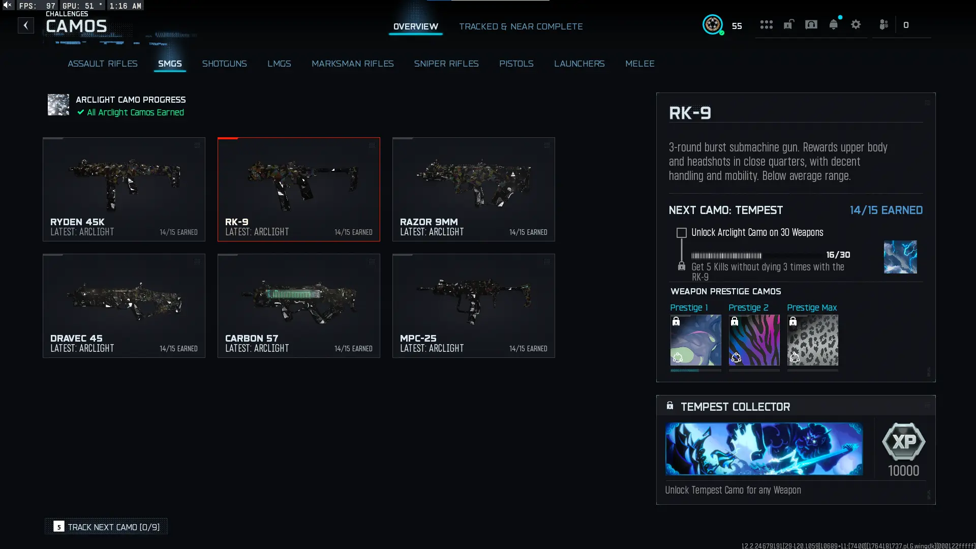 Achetez BO7 🚀 6× Arclight Camos ⚡ 6x Shattered Gold Camos 🚀⚡ Level 55 ⚡ ...