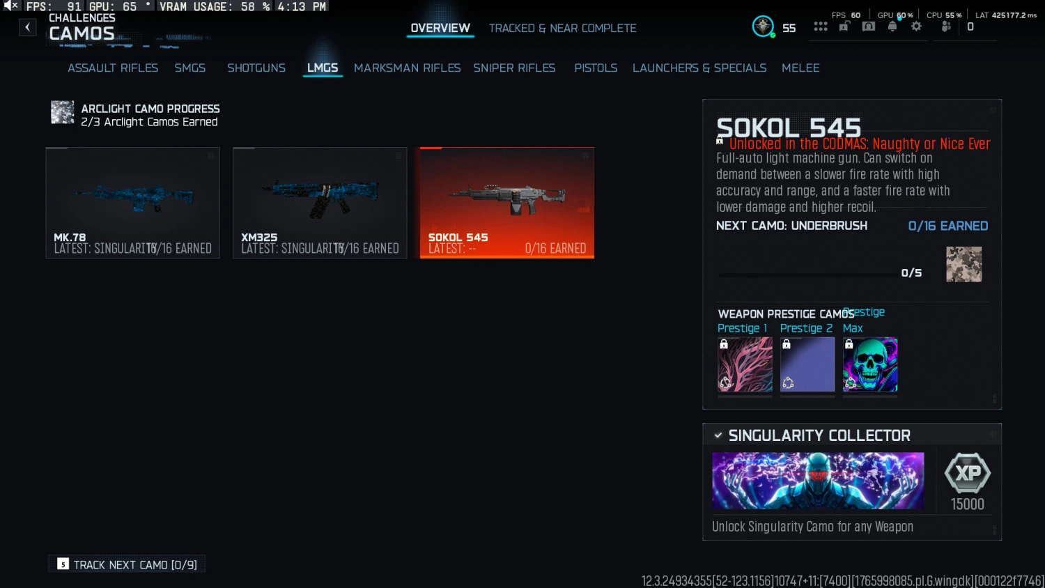 Buy 🎮【🎖️ Prestige 3 Ready to 4 ⸱ Level 55 】【 31 SINGULARITY Camos (All ...