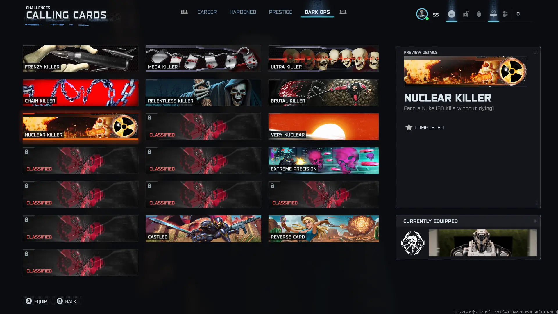 Kaufe Prestige 8 lvl 55 + 32 Singularity + 32 infestation + 32 guns max ...