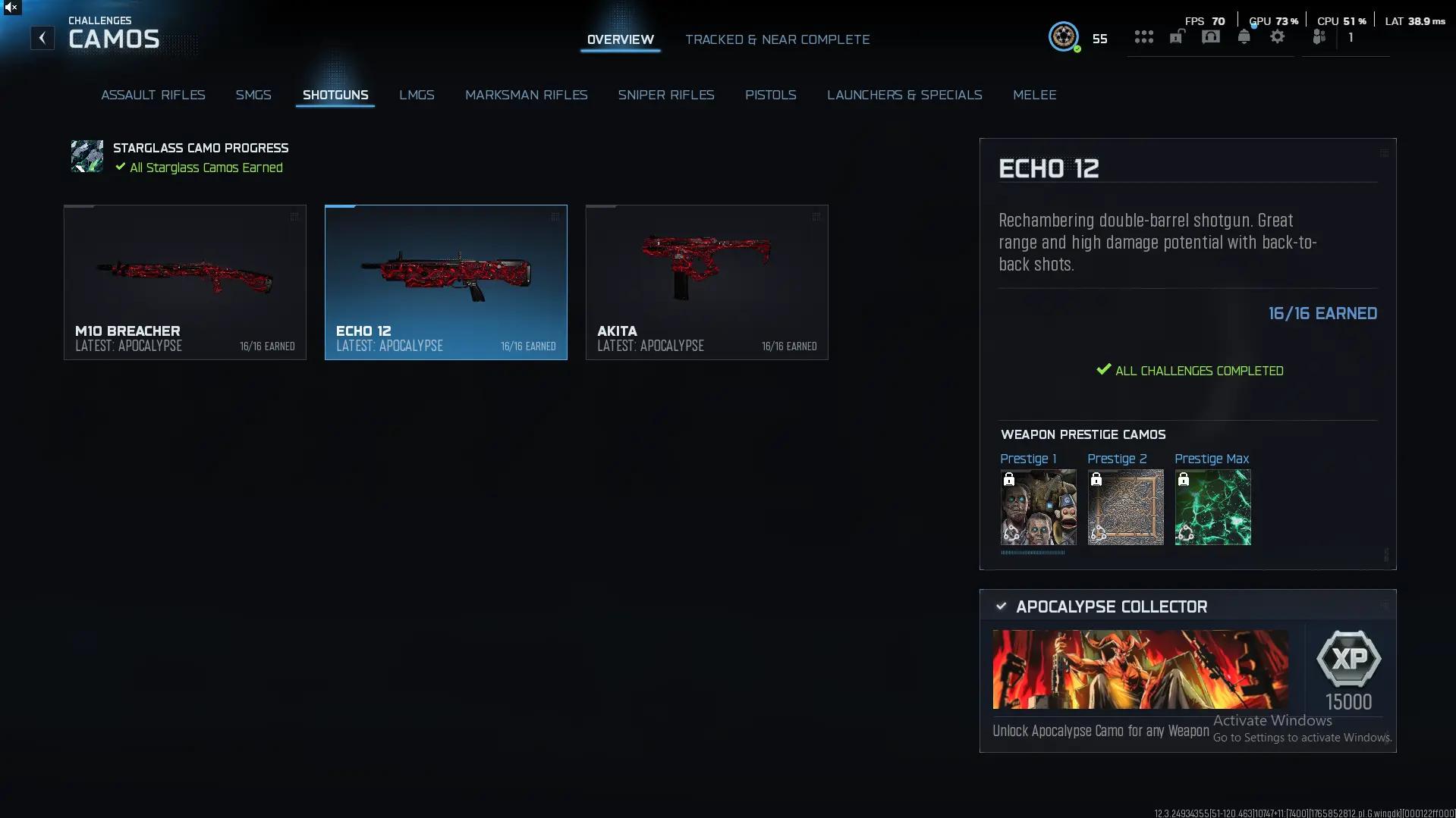 Kaufe BO7 & WZ Apocalypse🔥 WZ Mastery Camo 450 Camos 30 Apocalypse ...