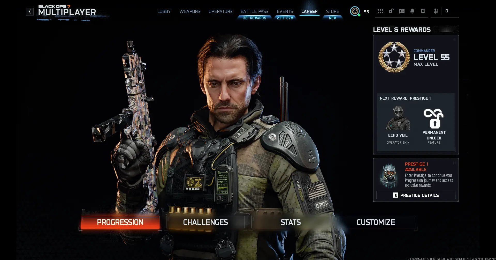 Buy 🏹🔥 BO7 🔥🏹 12 Arclight 🎖 Prestige 1 🎨 156 Camos ⚡ Level 55 🧑‍ ️ Many ...