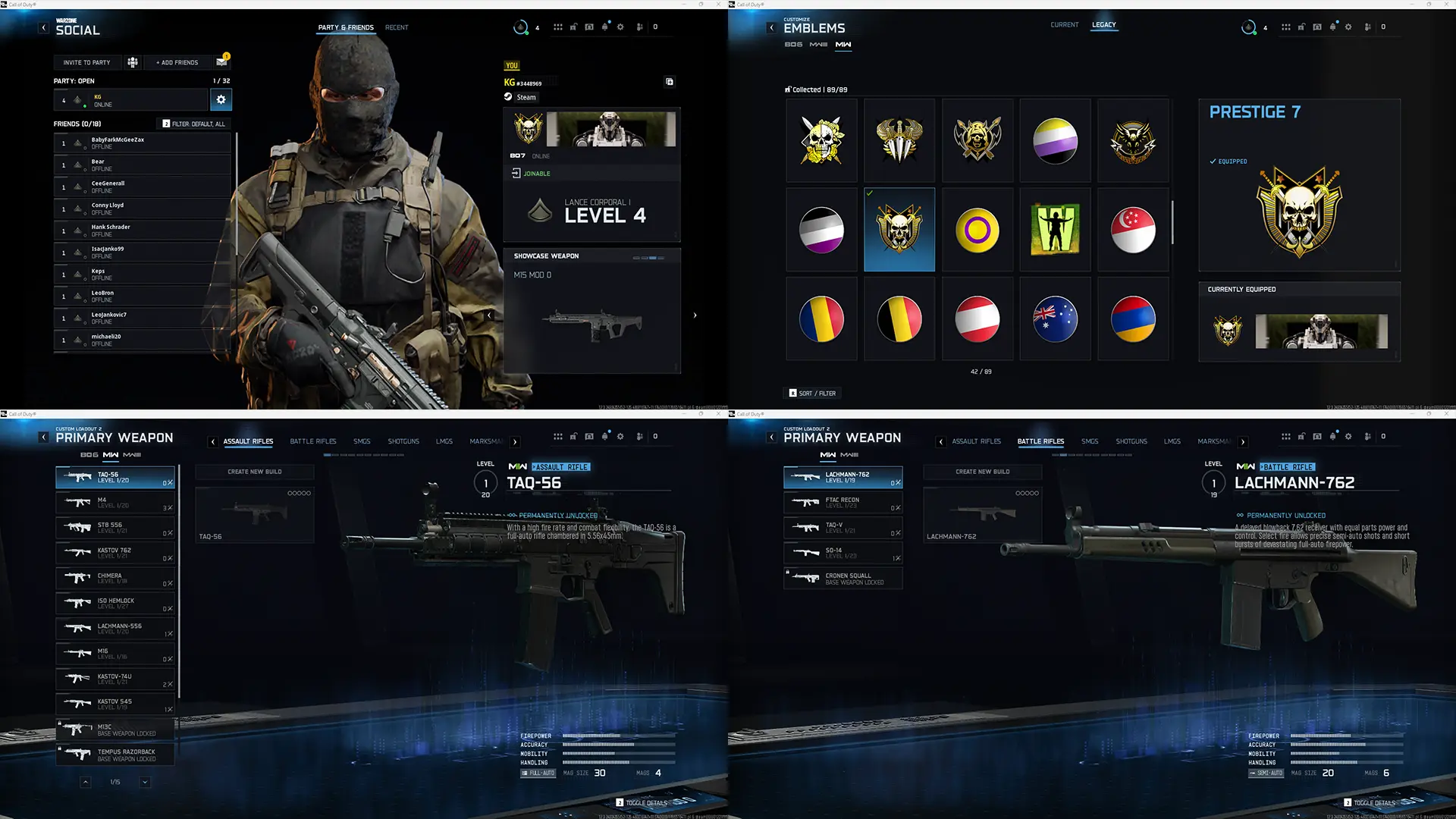 Buy 🔥 Prestige 7 Lv 350 | 26 Operators | 116 Guns Unlocked | Full ...