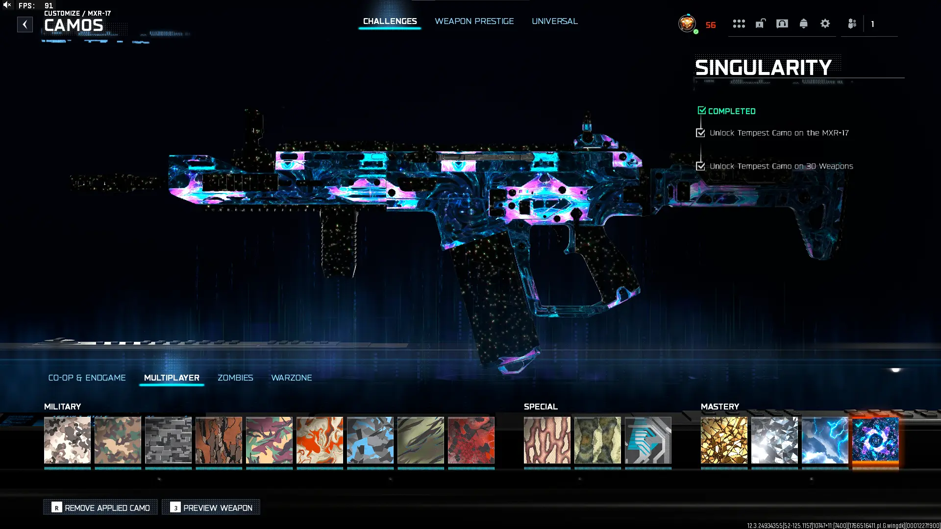 Buy 🔥 BO7 & WZ 🔥 Apocalypse X Singularity Prestige Master 🎄 900 Camos ...