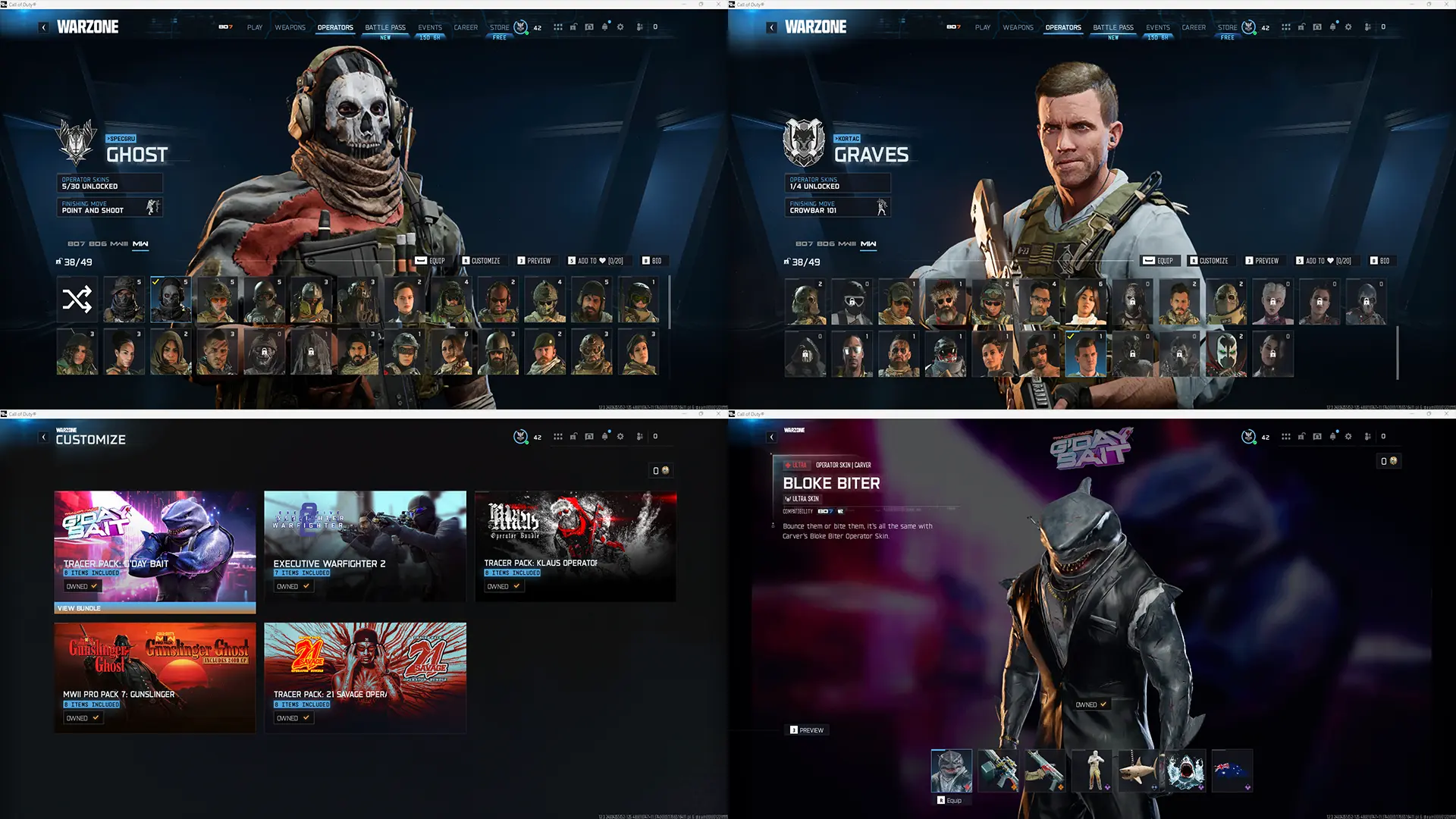 Buy 🔥 115 Operators | 183 Guns Unlocked | 8 Max BO6 Guns | MW2 Prestige ...