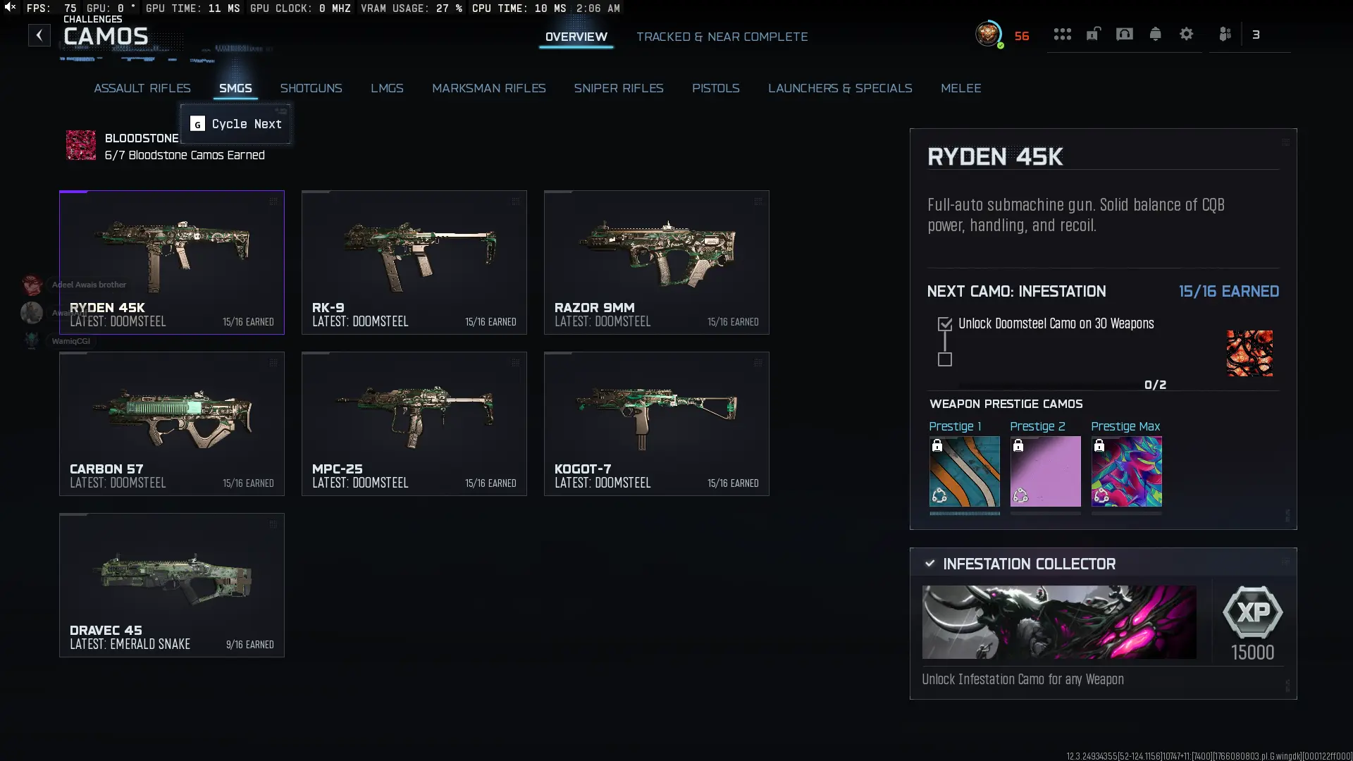 Kaufe 🦈 BO7 / WZ 🏆 Prestige Master Level 58 🧬 Infestation Camo 🌑 All ...