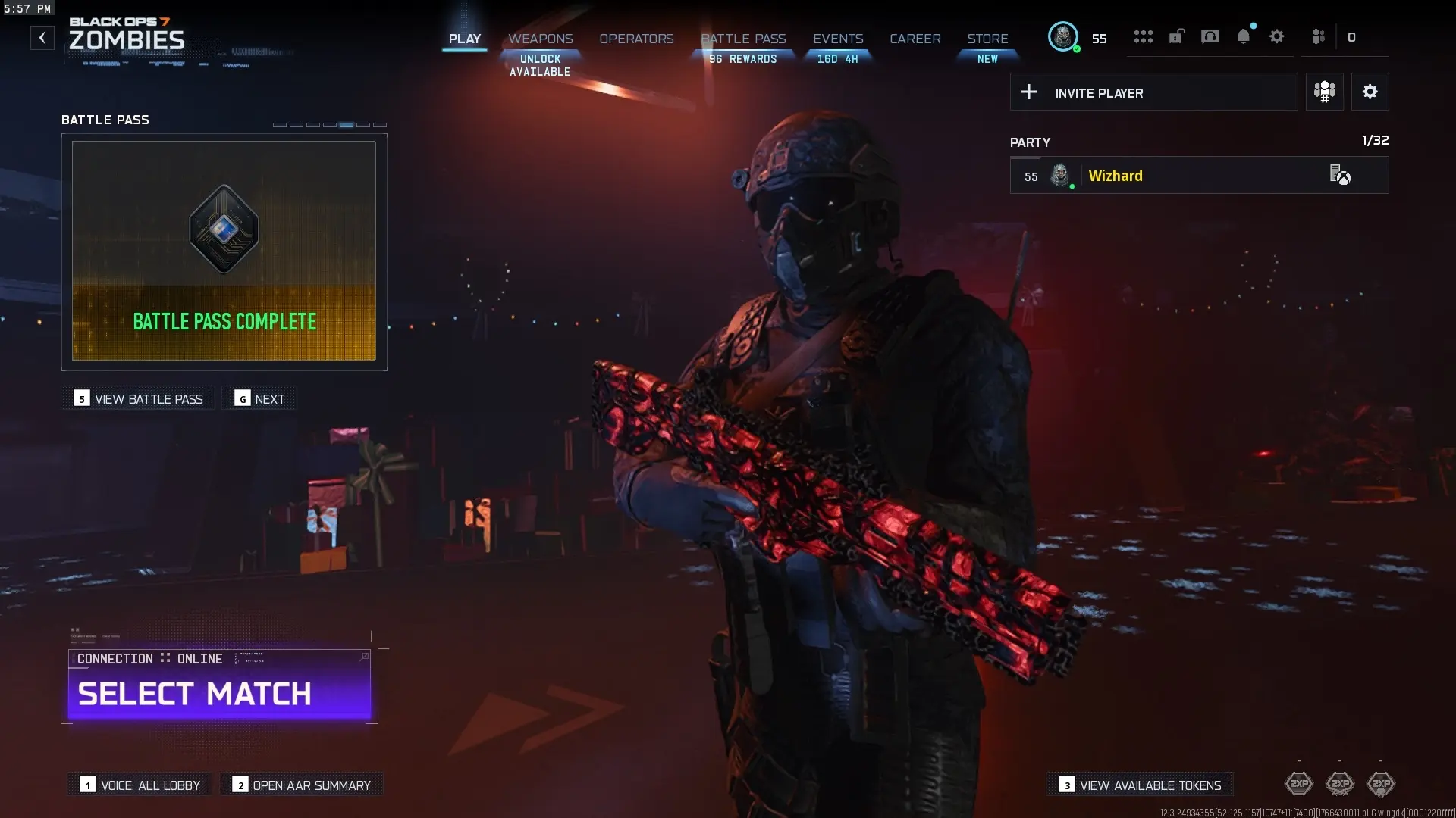 Купи 🎃 Black OPS 7 / WZ5 🎨 30 Infestation Zombies Camo 🧿 Level 55 🎁 450 ...