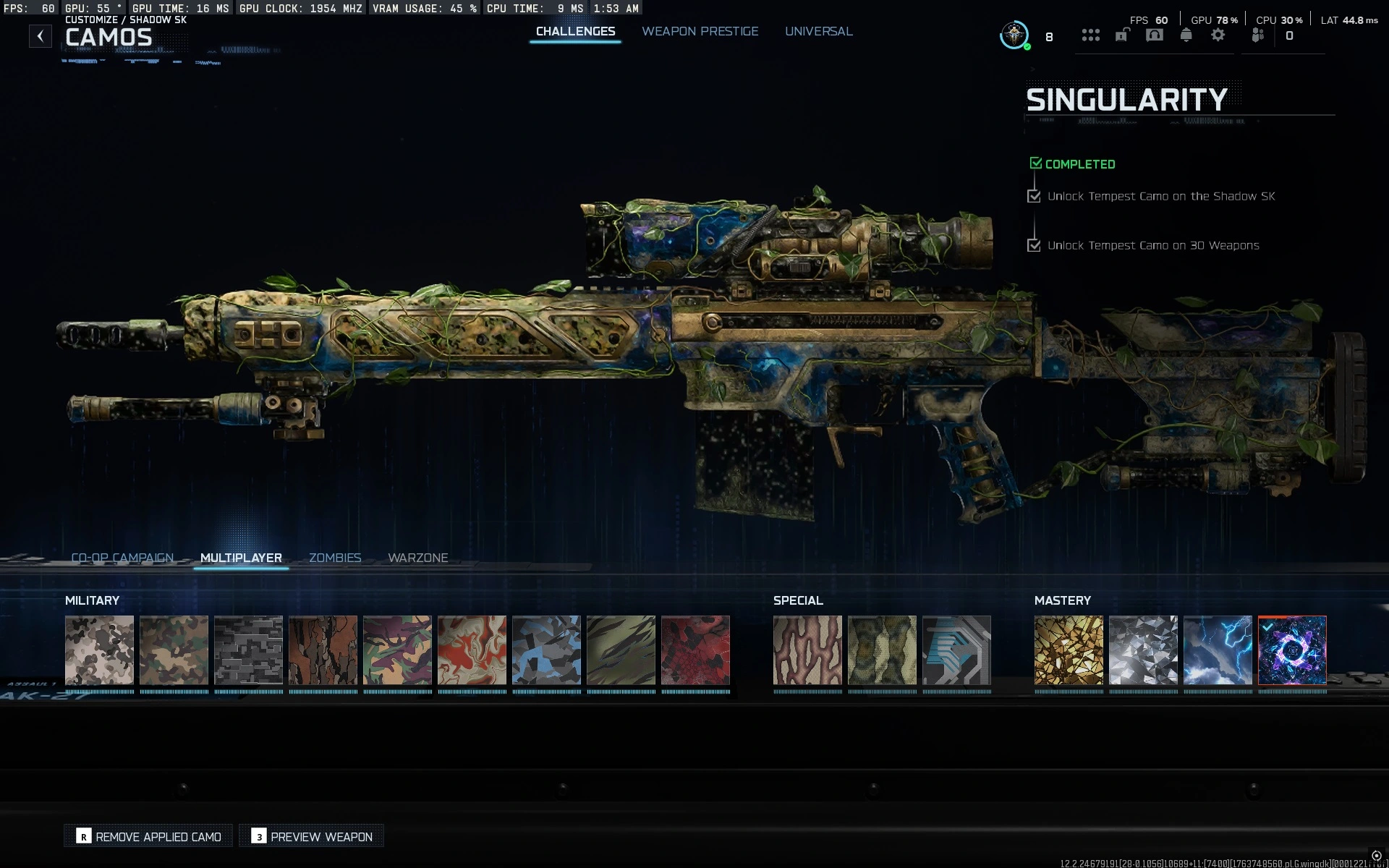 Kaufe TOP 💫 Prestige Master + Genisis camos + Singularity camos On 30 ...