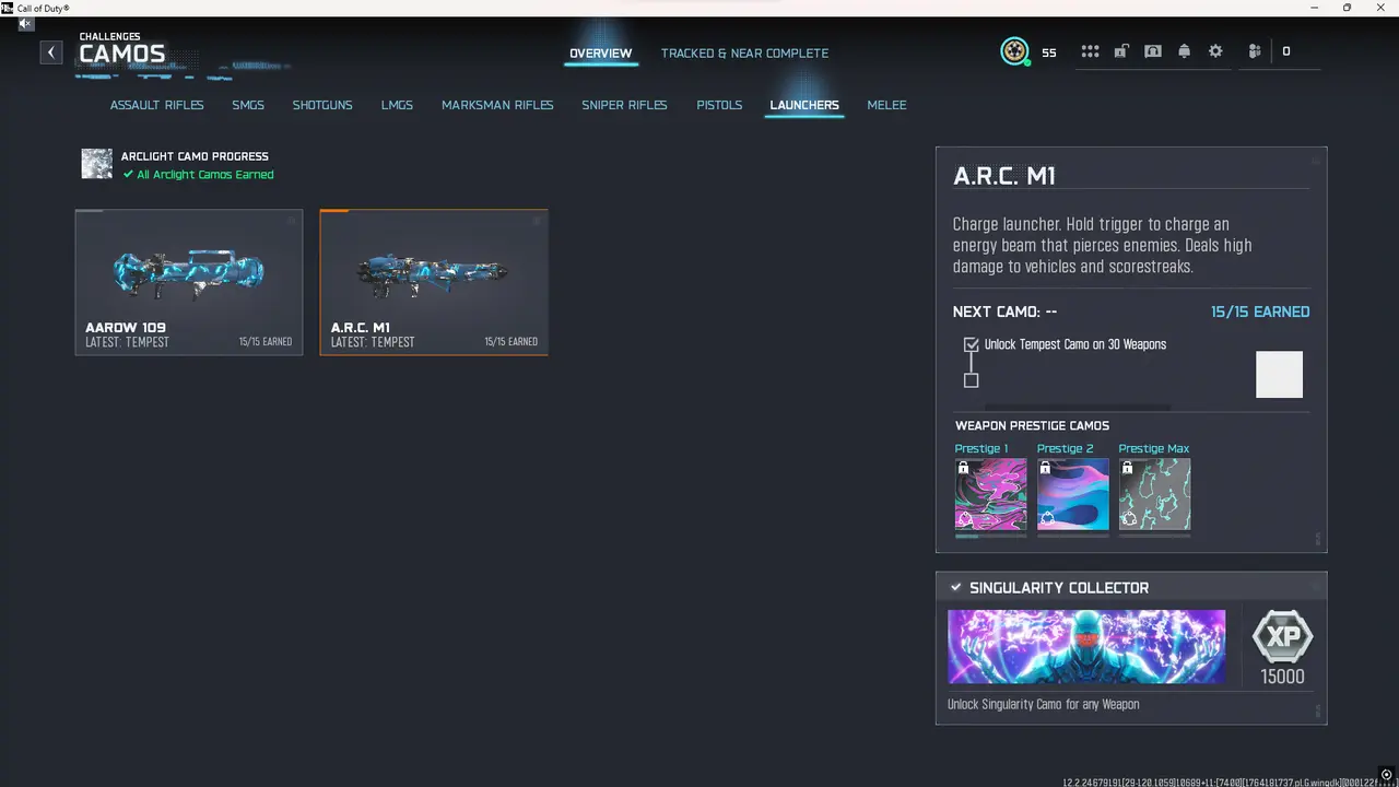 Kaufe ⚡ BO7 ⚡ 30 Singularity 🌌 Level 55 🎨 450 Camos Unlocked 🏅 Manually ...