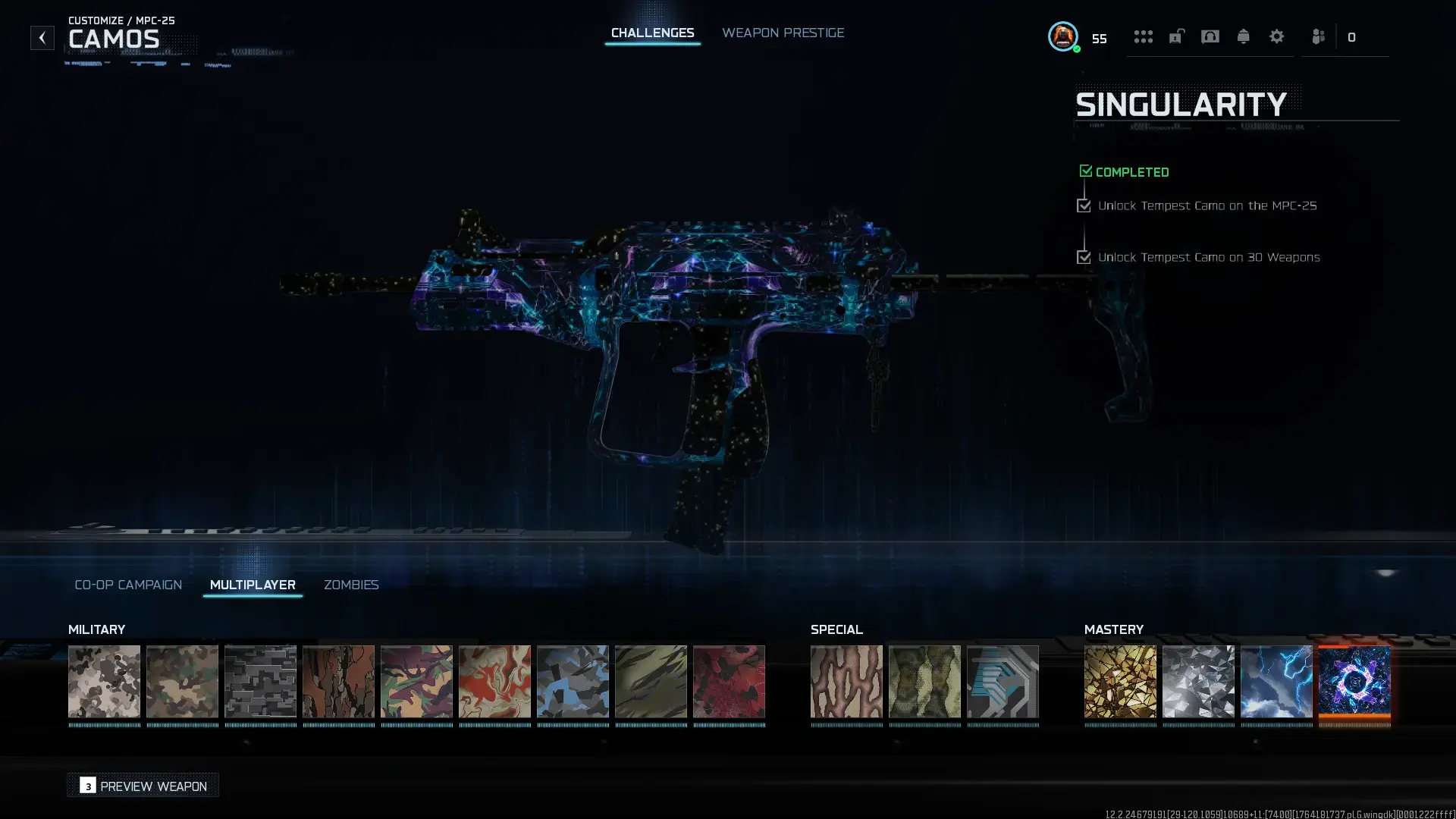 Buy ⚡ BO7 Account ⚡ | 🌀 Singularity × Genesis | 🎯 900+ Camos | 👑 ...