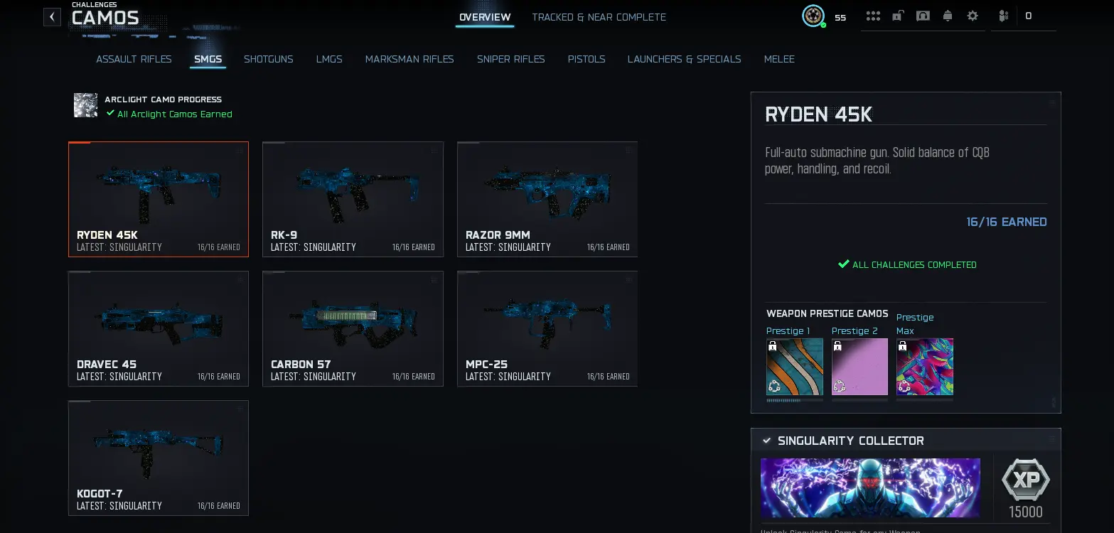 Acquista Stacked BO7 Account | Mastery Camos Unlocked = Singularity ...