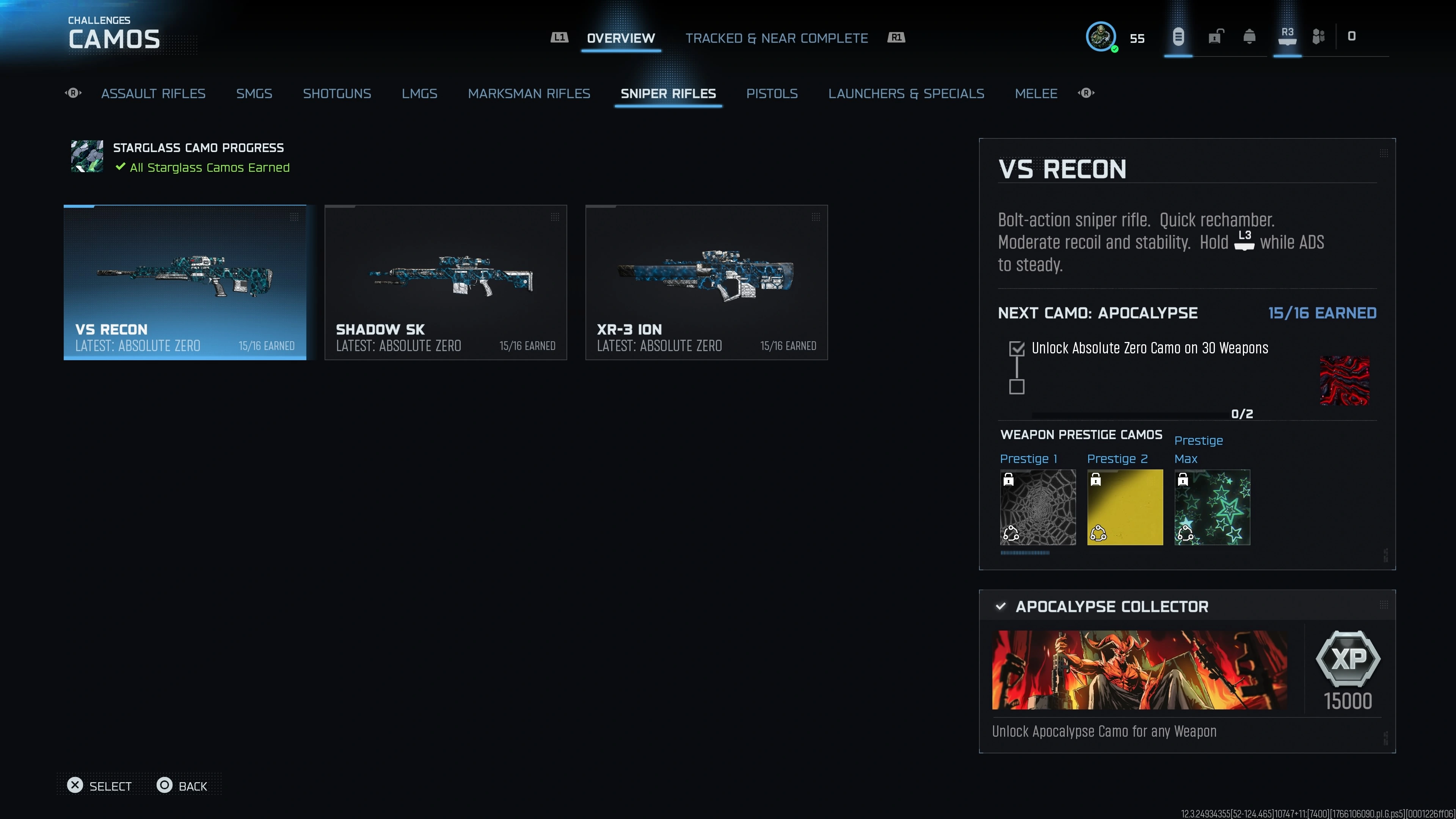 Buy Prestige Master With Apocalypse Camo on 30 Guns 💫 level 55 🔗 25 ...