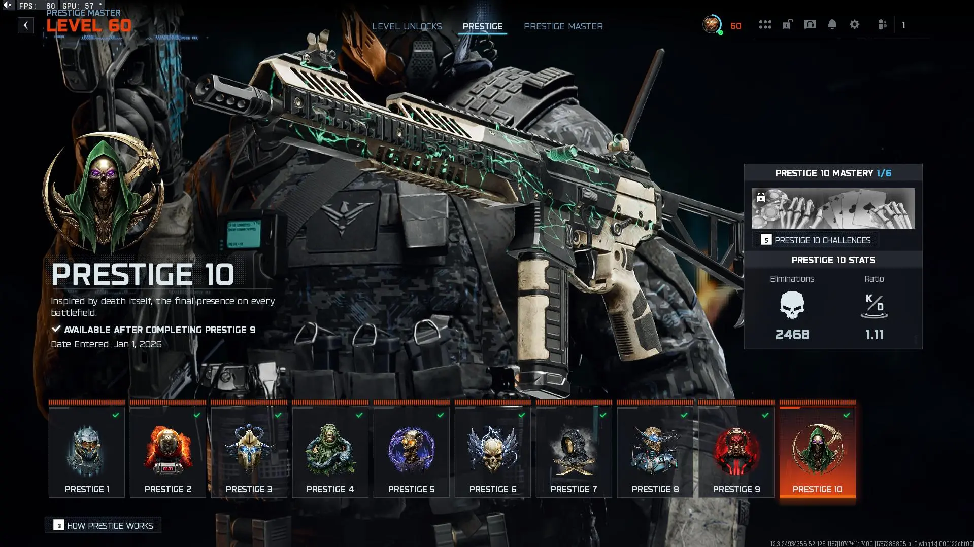 Kaufe 🔥 BO7 { Singularity ️ Genesis ️ Abyss } 🚀 Prestige Master LVL 60 ...