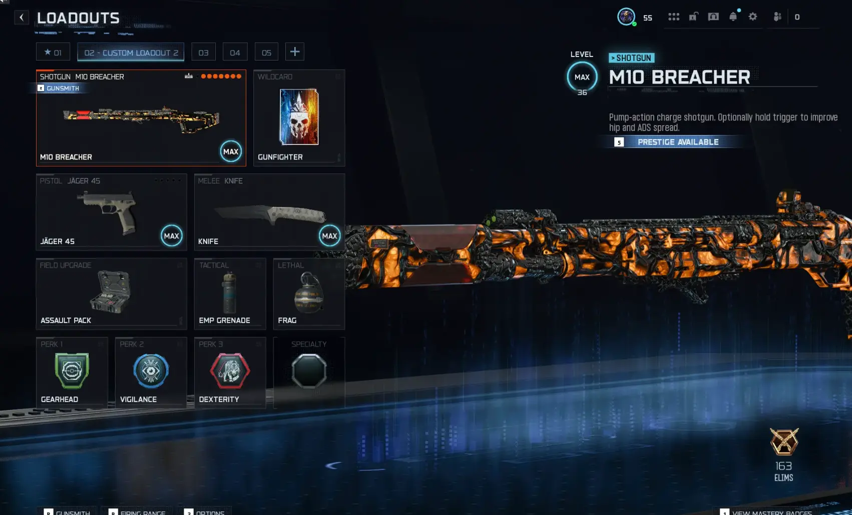 Acquista ⚡ BO7 ⚡ 🜸 Infestation Camo 450+ Camos 🦅 Prestige 1 to 3 LVL 55 ...