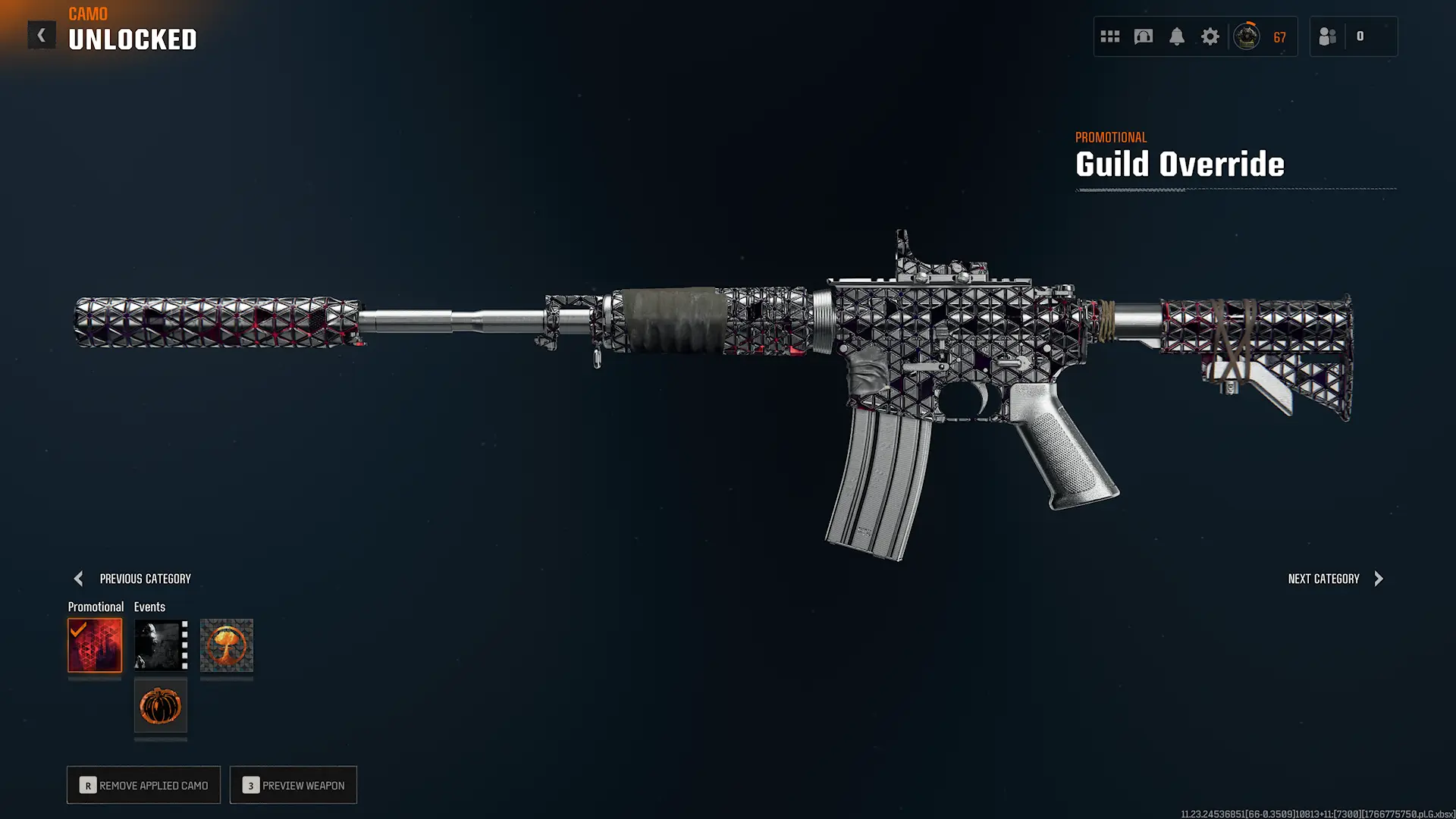 Buy 🔥 BO6 👑 Prestige Master 🏆 LEVEL 67 🌌 33× Nebula 🌑 33× Abyss 🔫 33 ...