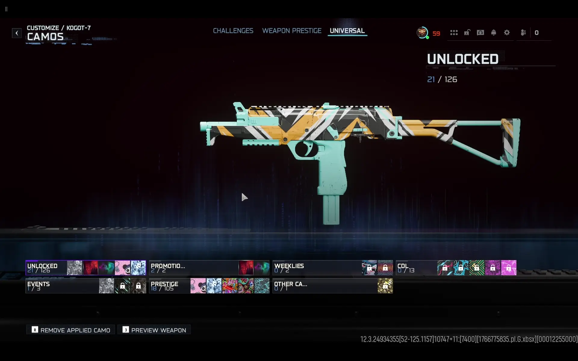 Köp 💃 BO7 💃 Prestige Master Lv 59 🧌 Singularity Camo 🐋 All Guns Maxed 🪙 ...