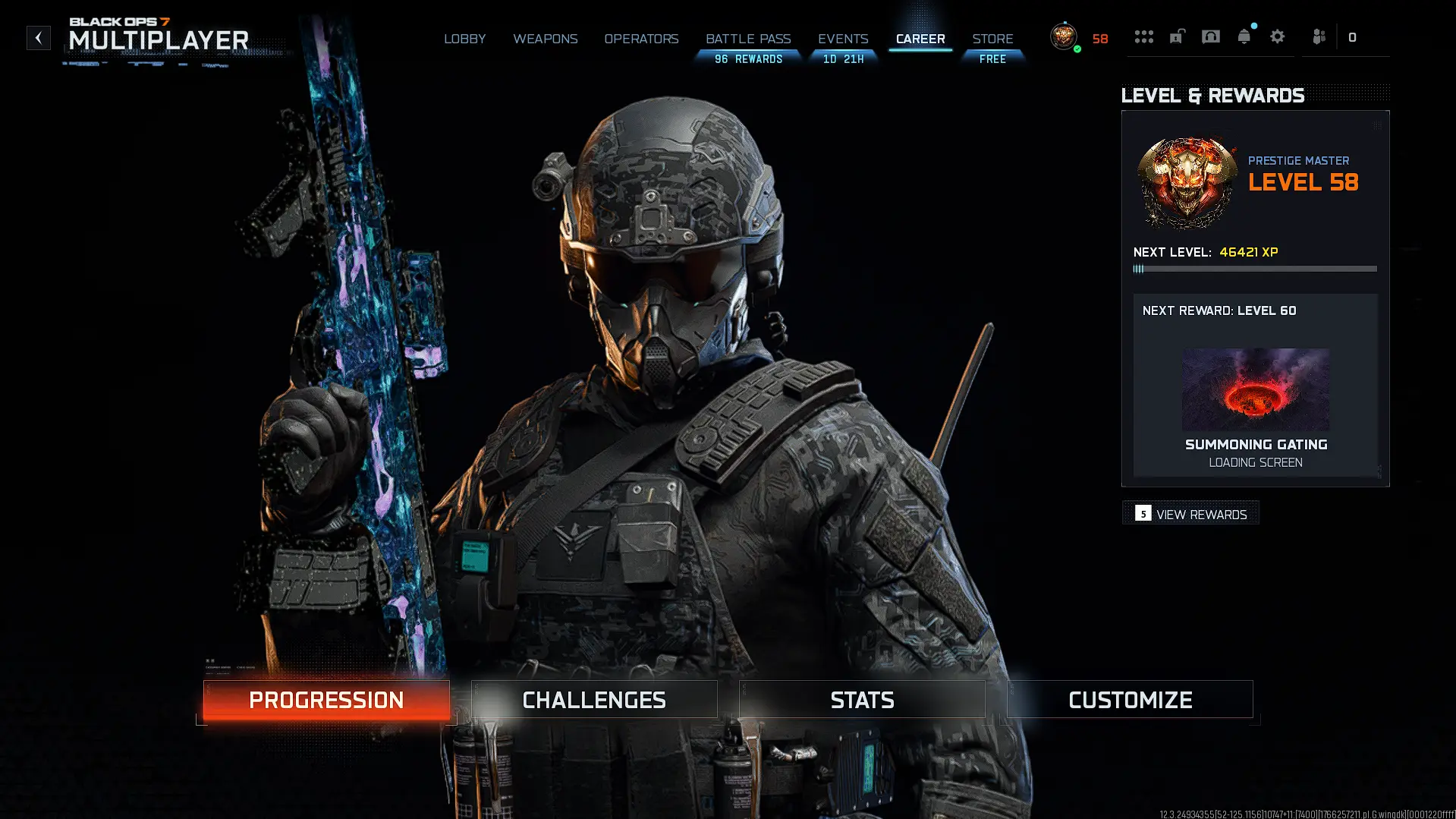 Buy BO7 💃 Prestige Master Lv 58 🧌 Singularity Camo 🐋 All Guns Unlocked ...