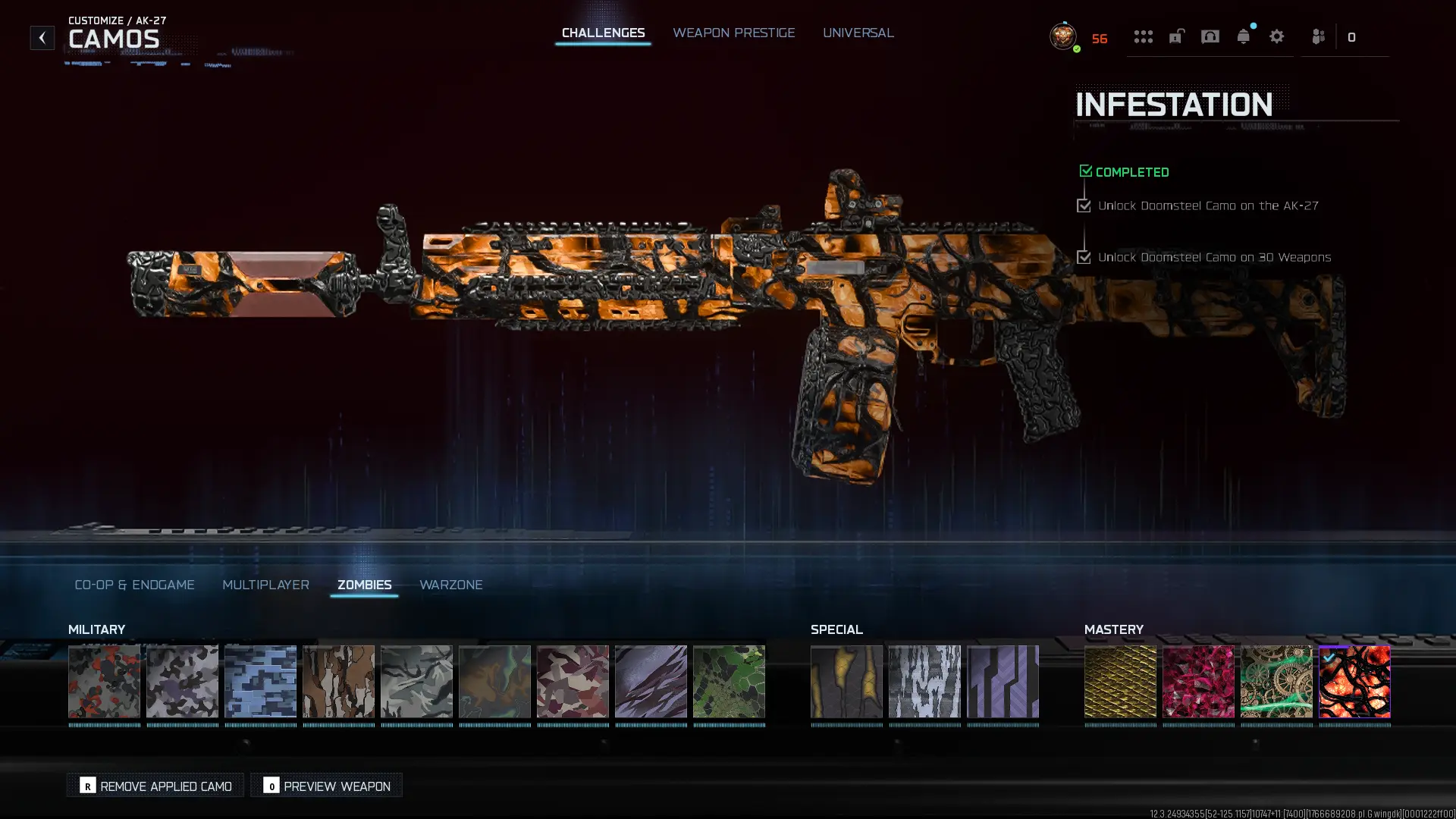 Buy 💯💫 Stacked ️ Singularity Infestation on 30 Guns 🍁 Prestige Master 🎉 ...