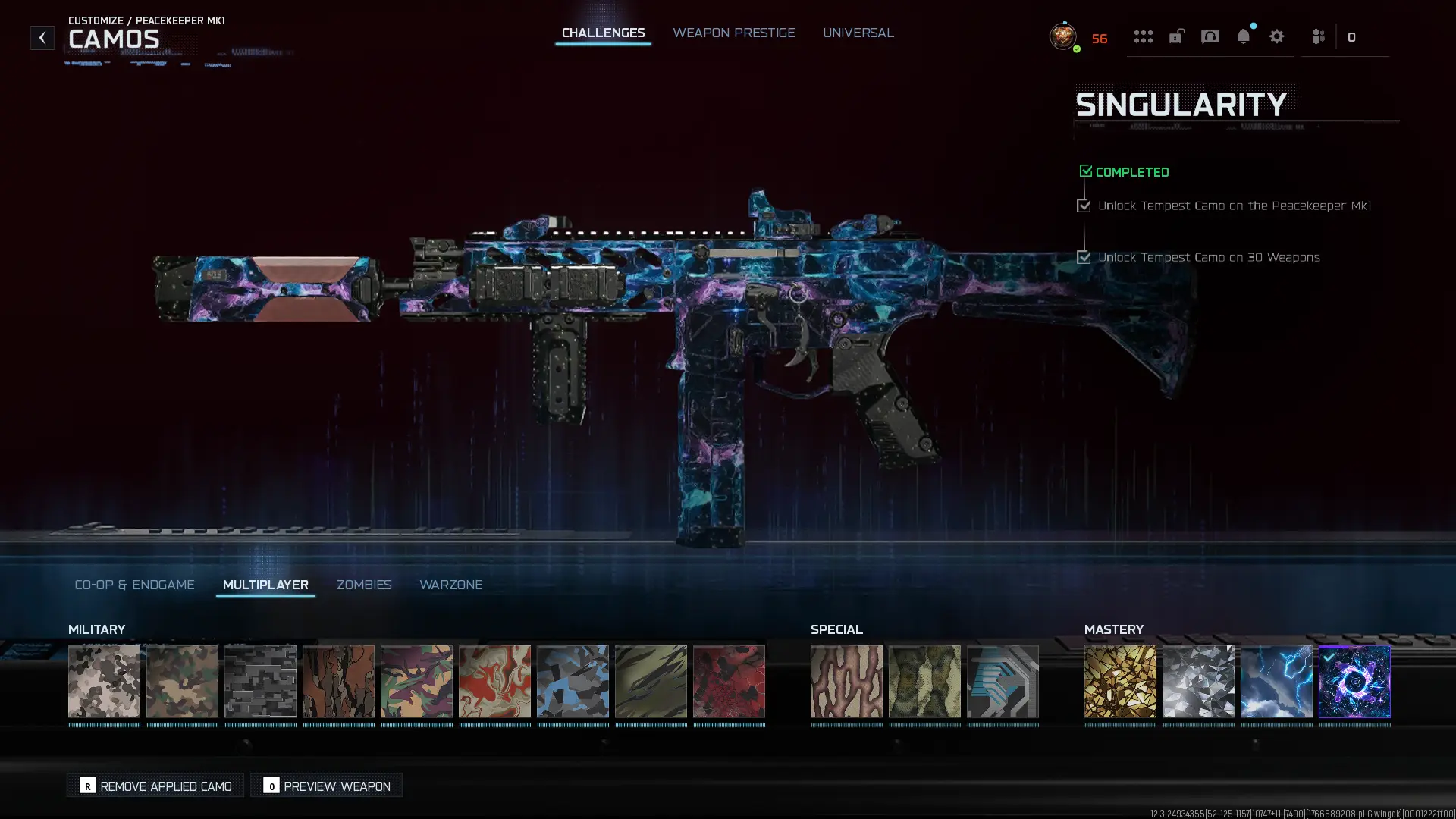 Buy 💯💫 Stacked ️ Singularity Infestation on 30 Guns 🍁 Prestige Master 🎉 ...