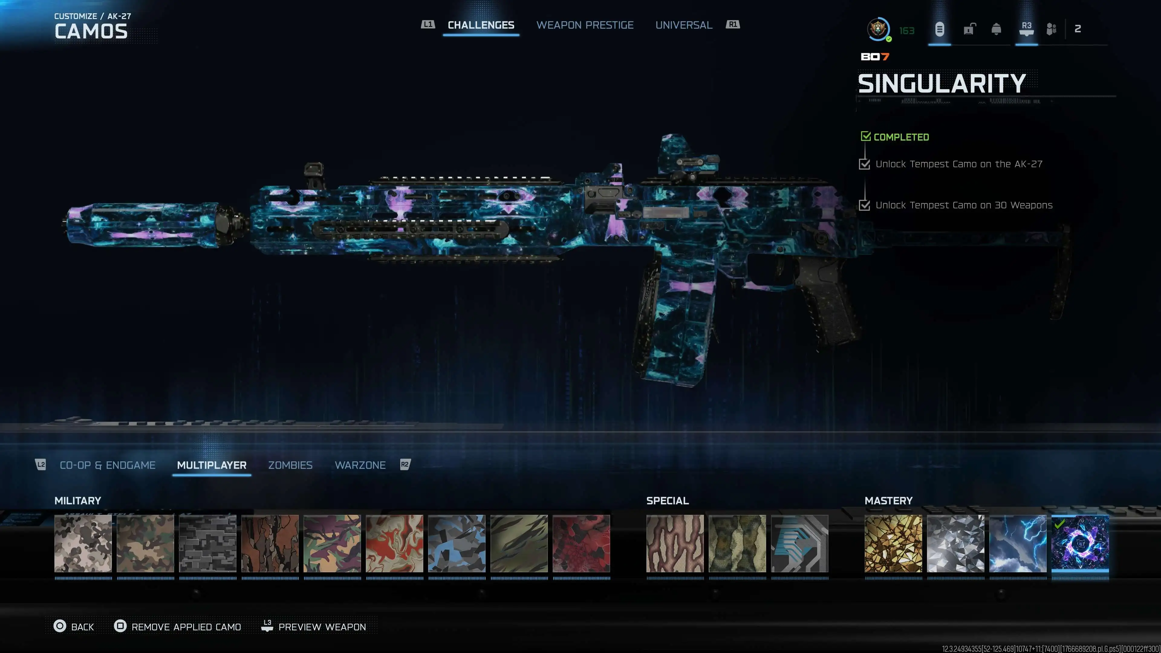 Buy 👑 BO7/WZ5👑 Prestige Master Level 163 🌠 Nexus Horizon Camo⚔️ ...