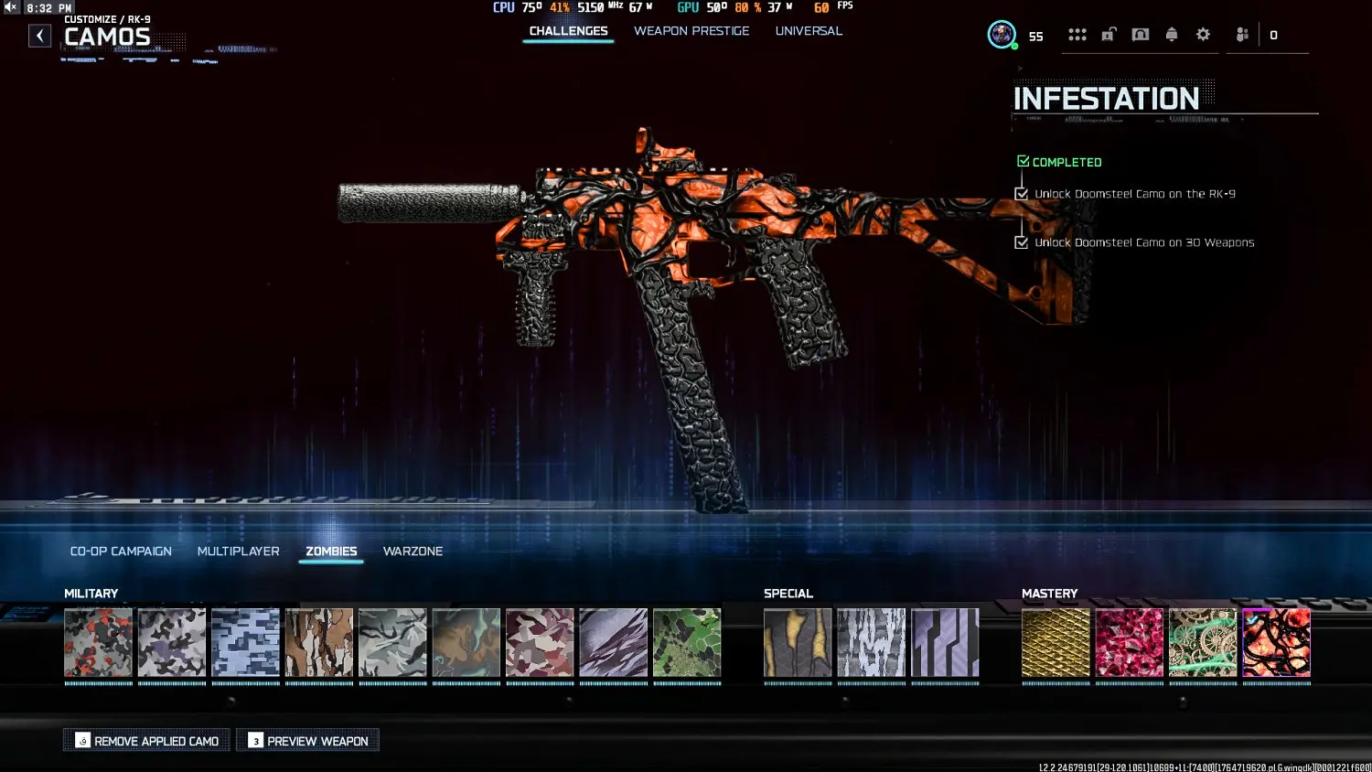 Buy 🥉BO7 & WZ4☣️ Infestation X Singularity Ultra 🏆 Prestige Master 🖌️ ...