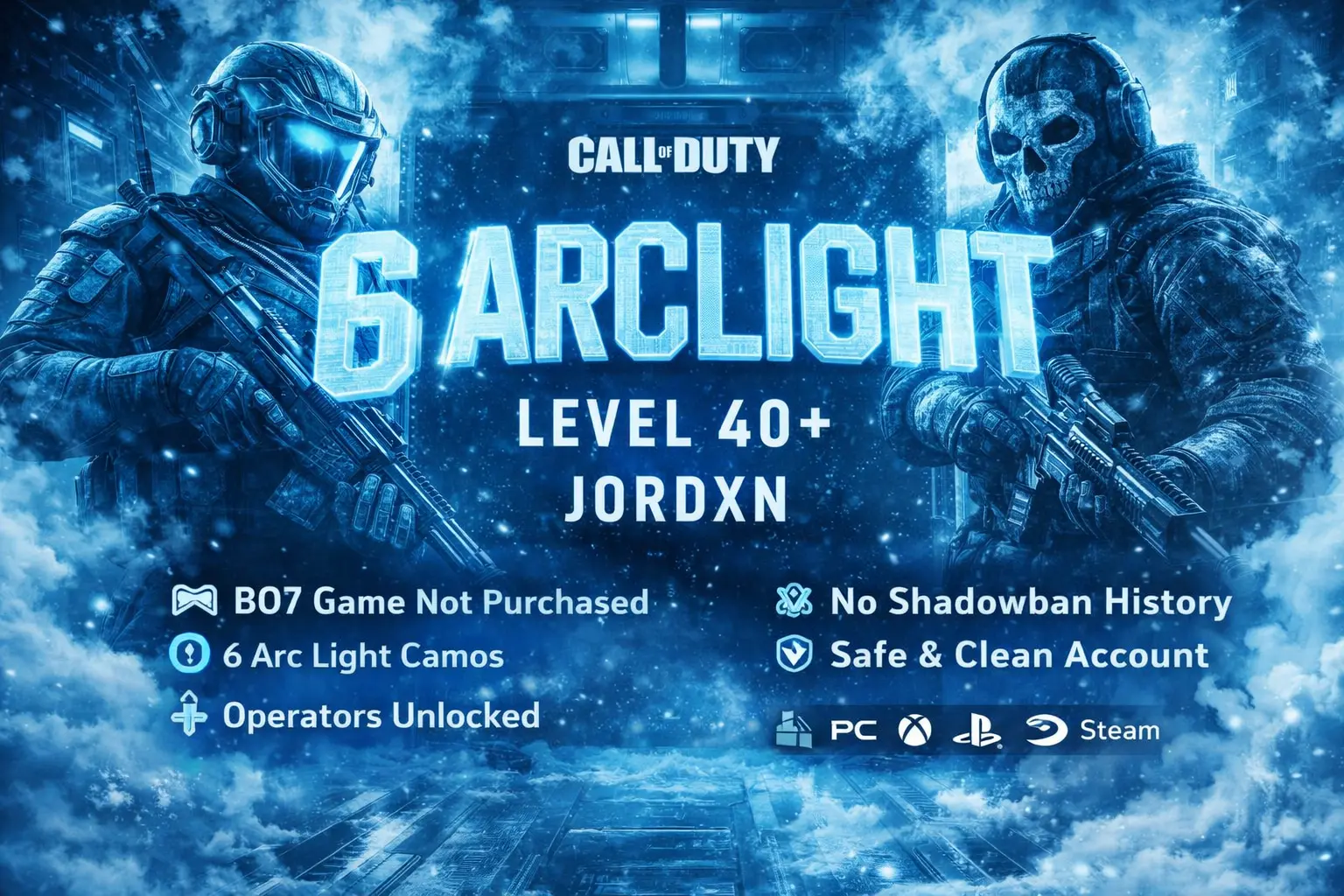 Buy 🛡️ BO7 Black Ops 7 Account | 6 Arc Light | 6 Shattered Gold | Level ...