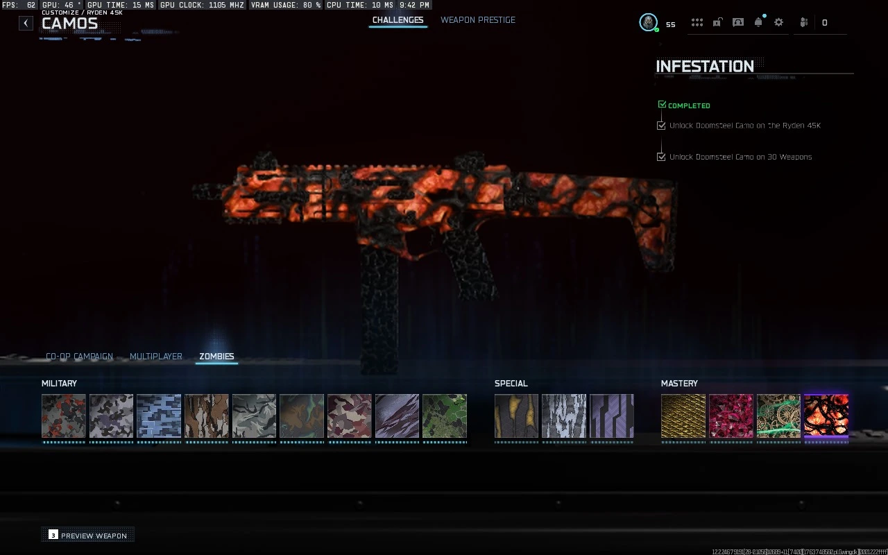 Achetez BO7 Prestige Master Level 56 Infestation 30/30 🌔 Legit Handmade ...