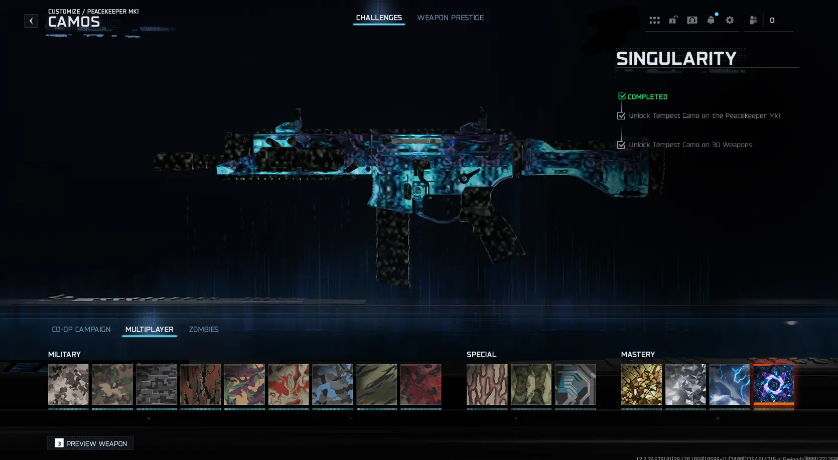 Buy Singularity for $81.74 | CoD Account