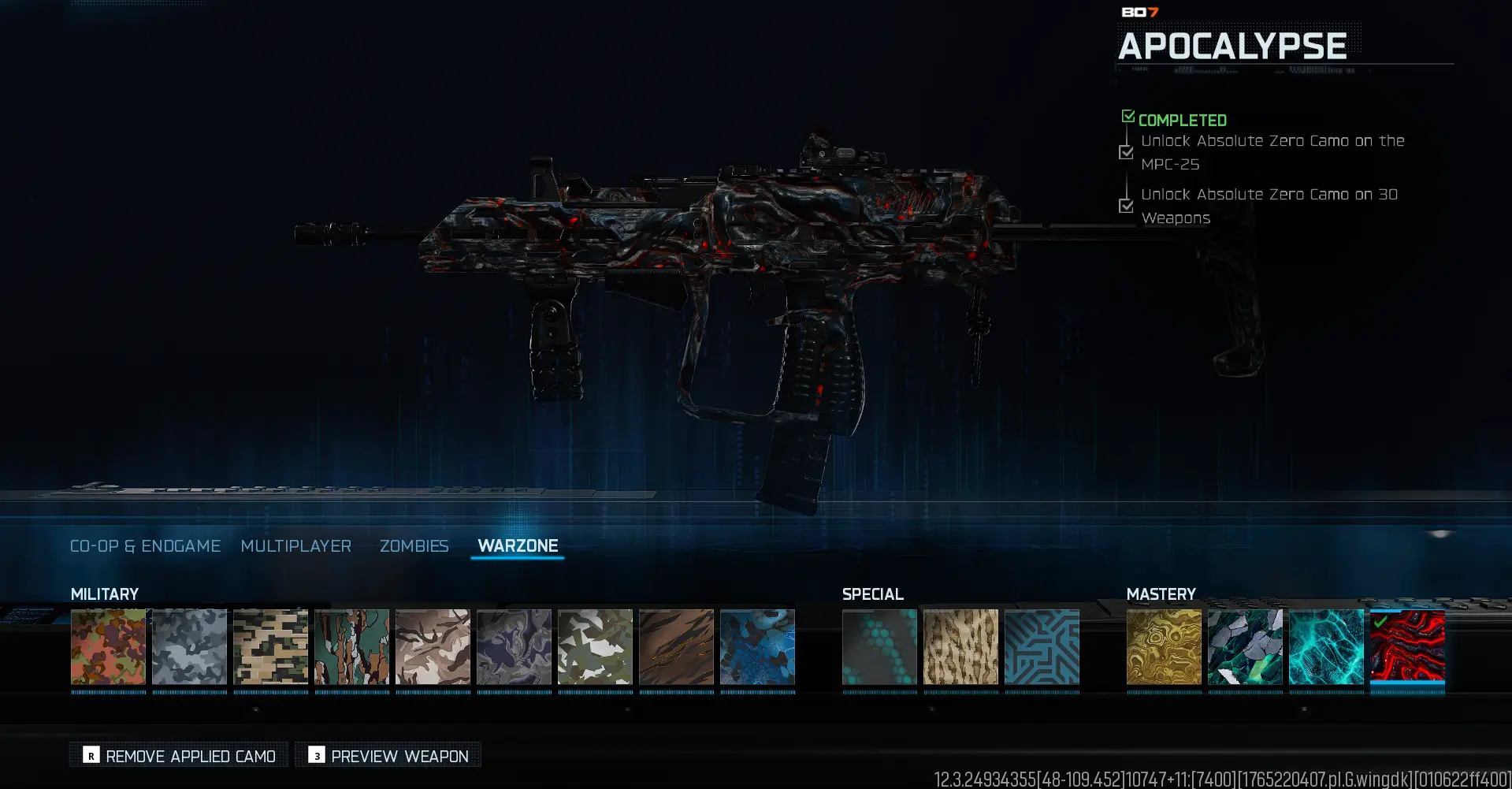 Buy 🔶 BO7 / WZ5 🔶 30 Apocalypse Camos On 30 Guns ⚡️ Level 55 🧑‍🚀 16 ...