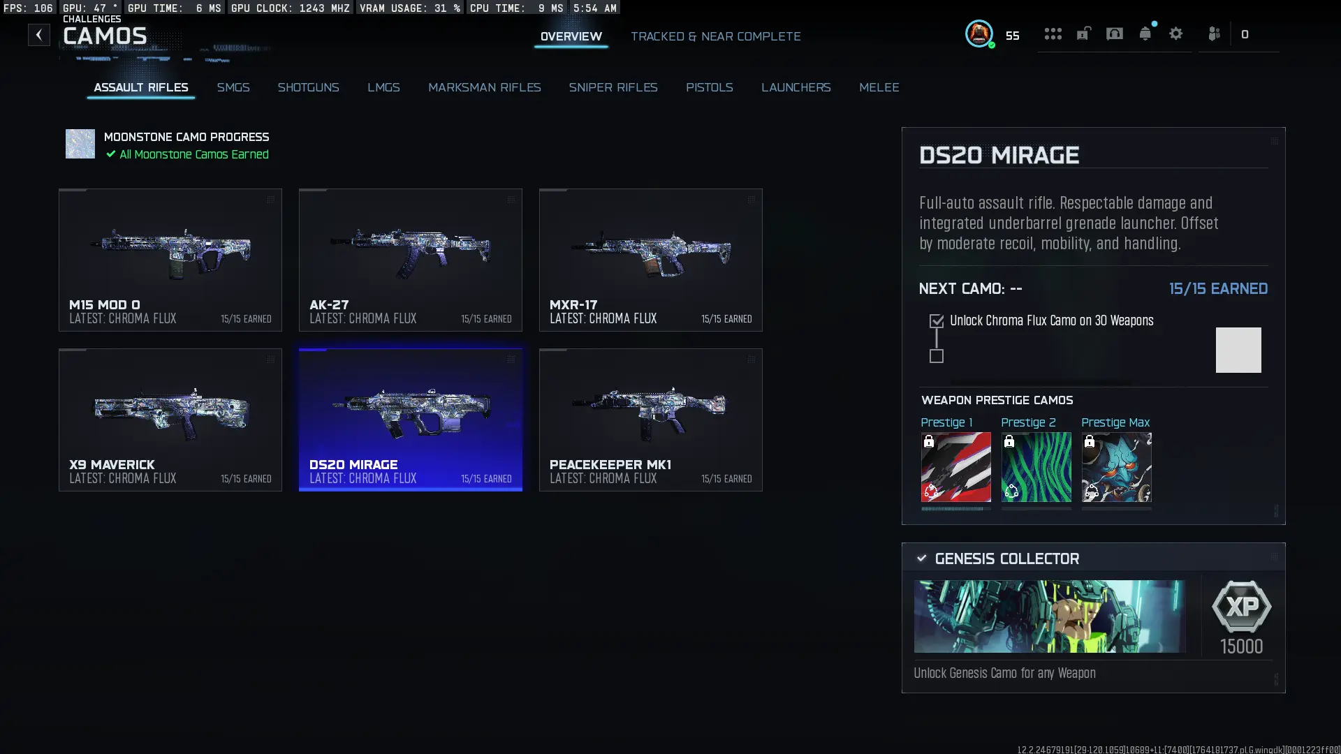 Kaufe ⭐️30x Genesis Camos ️ Fully Unlocked +400 Total Camos Hand Made ...