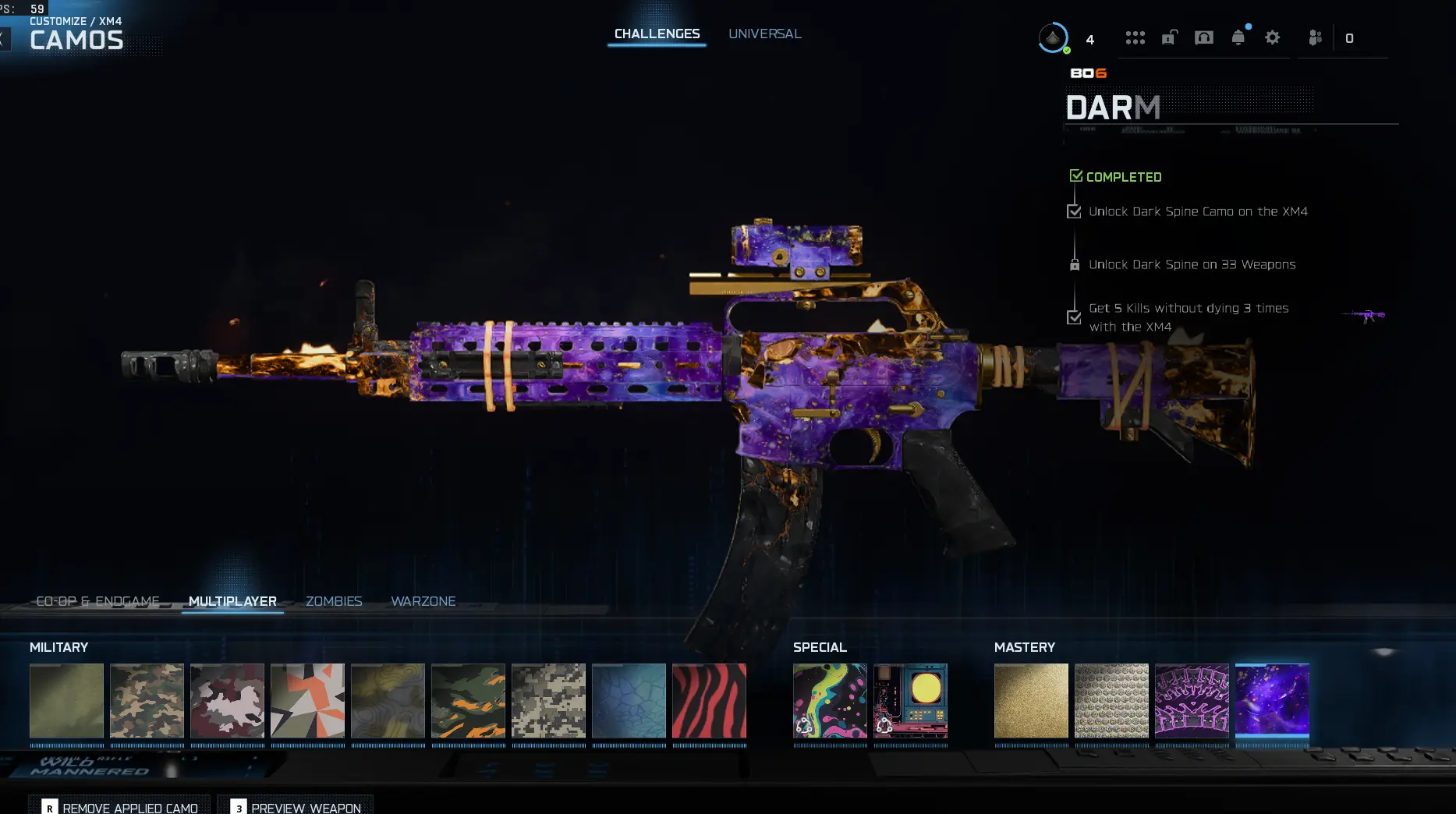 Buy 💎 BO6 Prestige Master ⚡ BO6 Dark Matter Camo🔥 Blackcell Purchased 🔫 ...