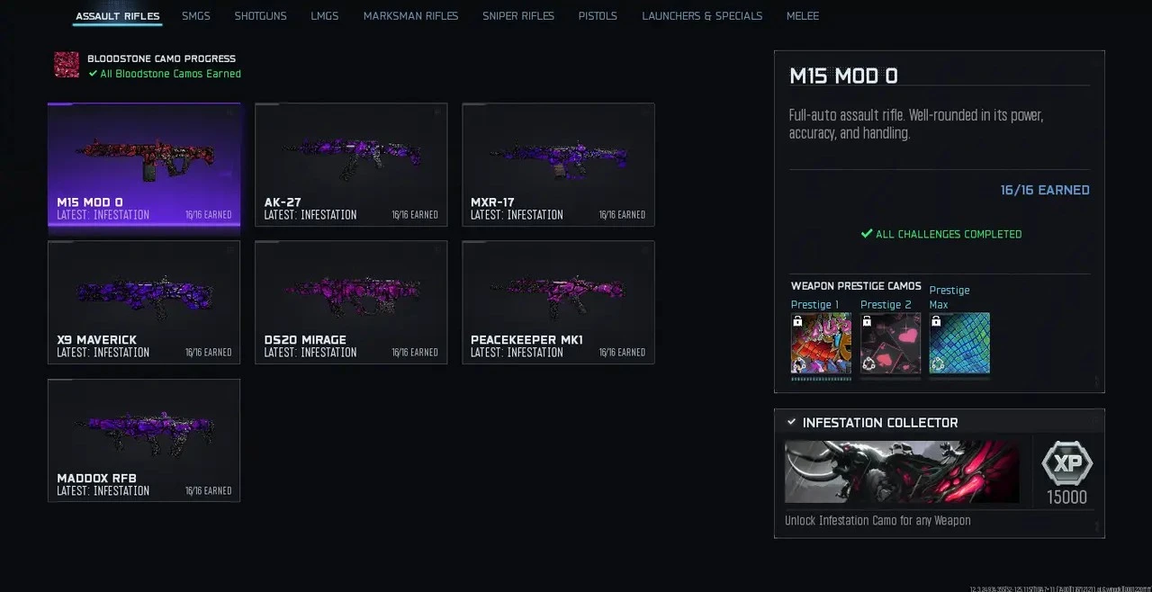 Buy 🔥 8x Mastery Camos Unlocked 🎨 | 🦠 Infestation, ⚔️ Doomsteel, 🩸 ...