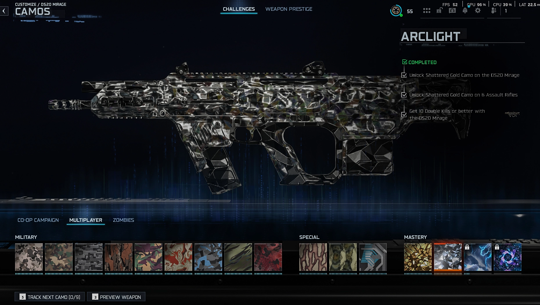 $35.00 karşılığında 💣 BO7 💣 6 Arclight 🌈 78 Camos 🔱 6 Shattered Gold 🛡️ ...