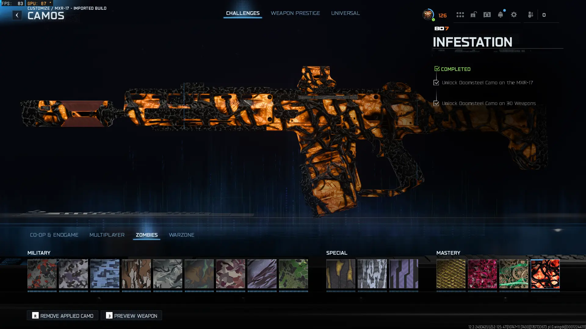 Achetez 🔥 BO7 Prestige Master Lv 126 ☄️ Singularity x35 🎃 Infestation ...