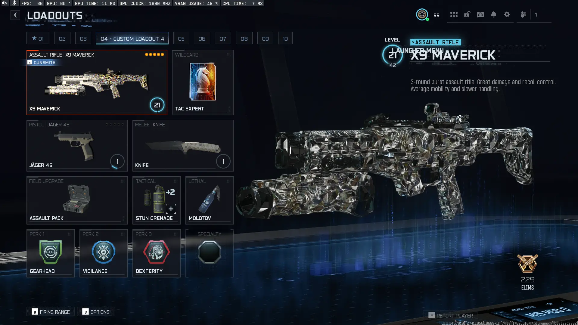 Buy BO7 💥 12× Arclight Camos 🏮 Level 55 ⭐ 12 Shattered Gold Camos 🦖 150 ...