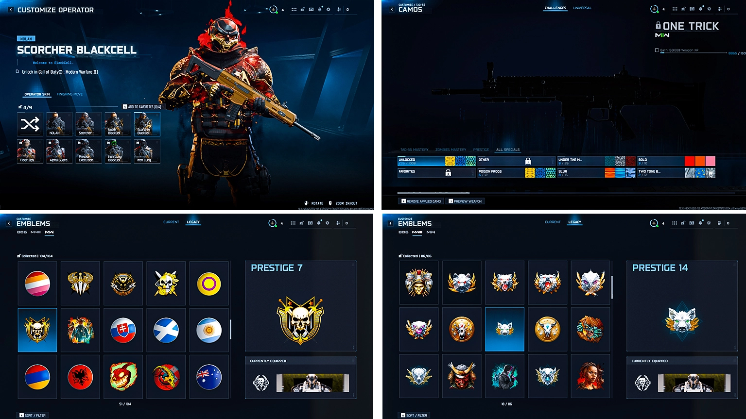 Buy ⚡ MW3 Level 700+ Prestige 14 | 🏆 MW2 Level 350+ Prestige 7 | 🎨 200 ...
