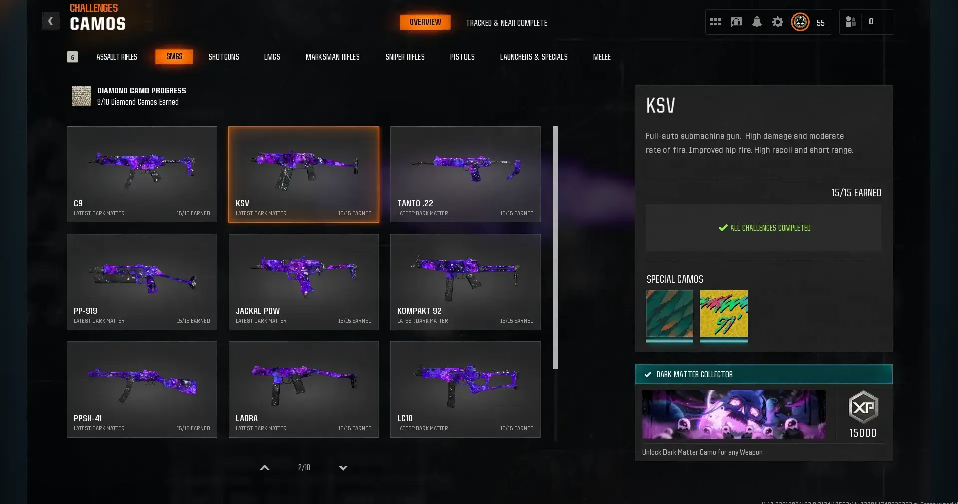 Kaufe 💎 BO6 / WZ4 Dark Matter Account | 🔥 33× META Weapons | 🎨 500 ...