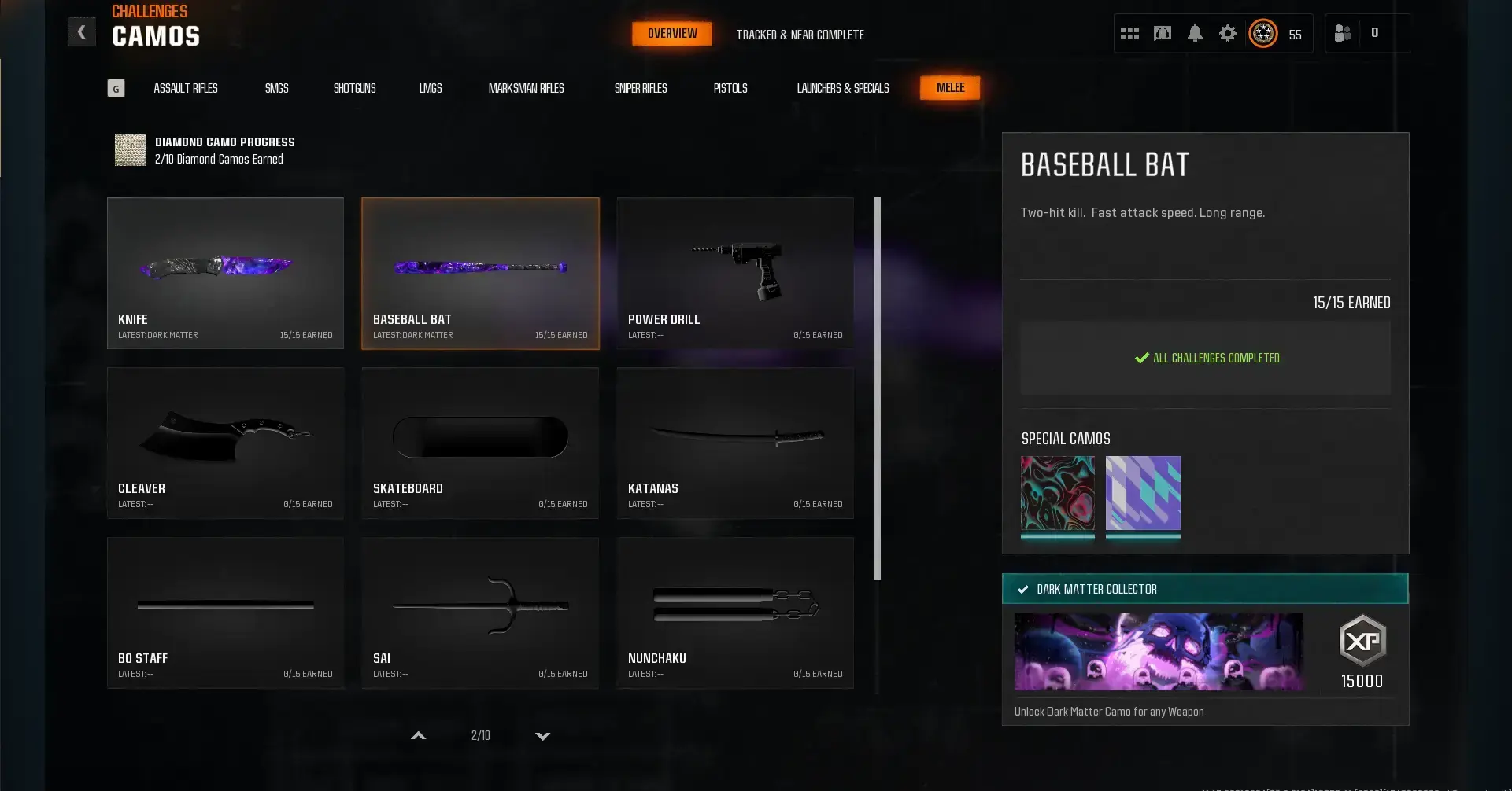 Buy 🎮 BO6 / WZ4 Account – Dark Matter | 33 META Weapons | 500+ Camo ...