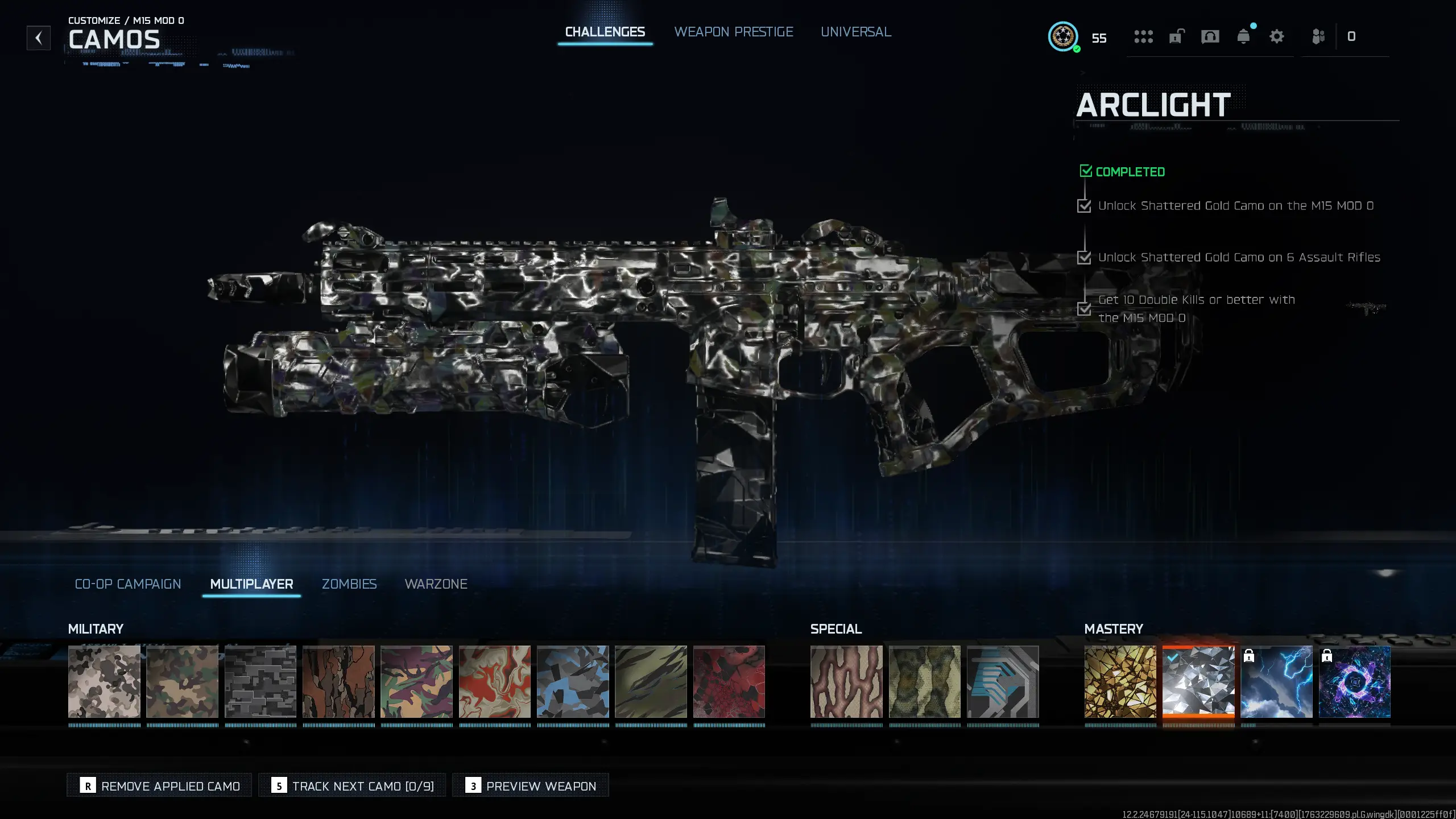 Kaufe 🎮 BO7 🎮 Arclight Camo on 6 ARs ⚡ 6 Shattered Gold ️ Level 55🐦‍🔥 ...