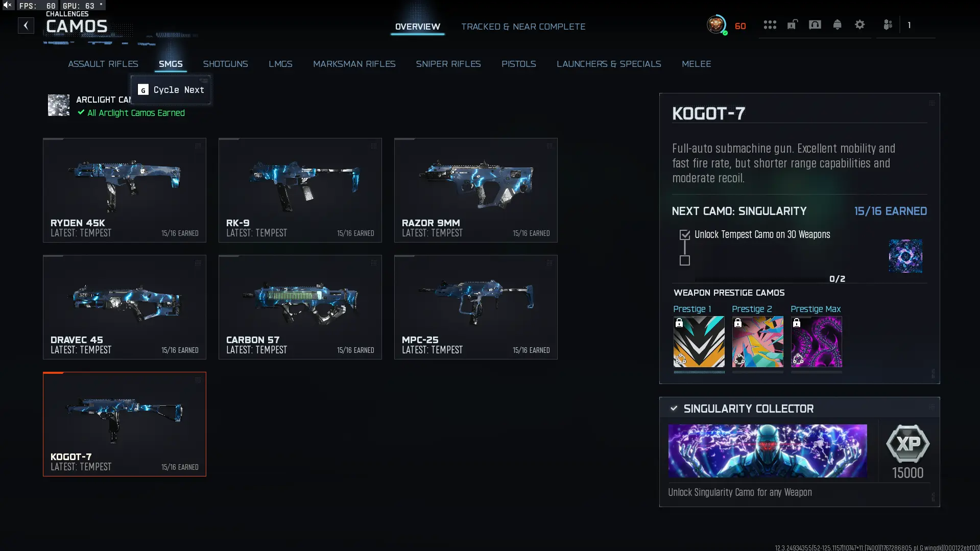 Buy 🎮【🎖️ Prestige Master ⸱ Level 60 】【35 WEAPONS SINGULARITY CAMOS ...